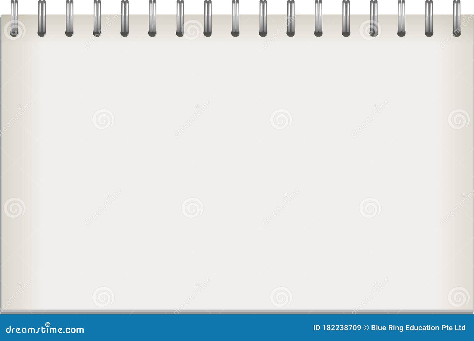 Blank Notebook Template Background Stock Vector - Illustration of ...