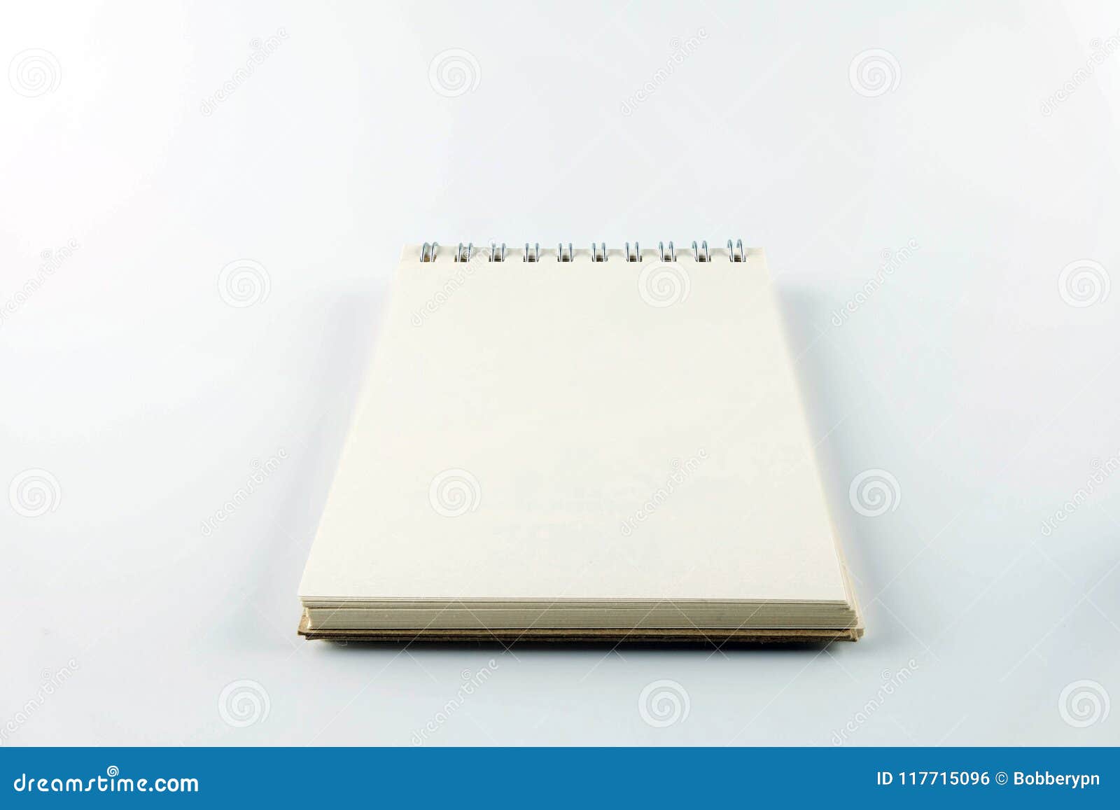 Blank Notebook on White Background. Stock Photo - Image of open, blank ...