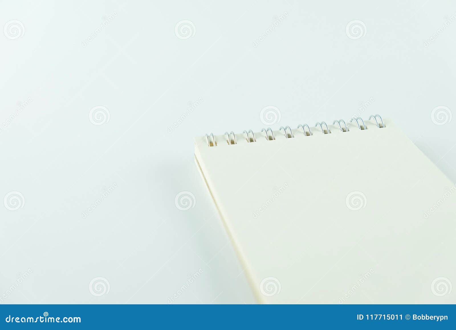 Blank Notebook on White Background. Stock Image - Image of organizer ...