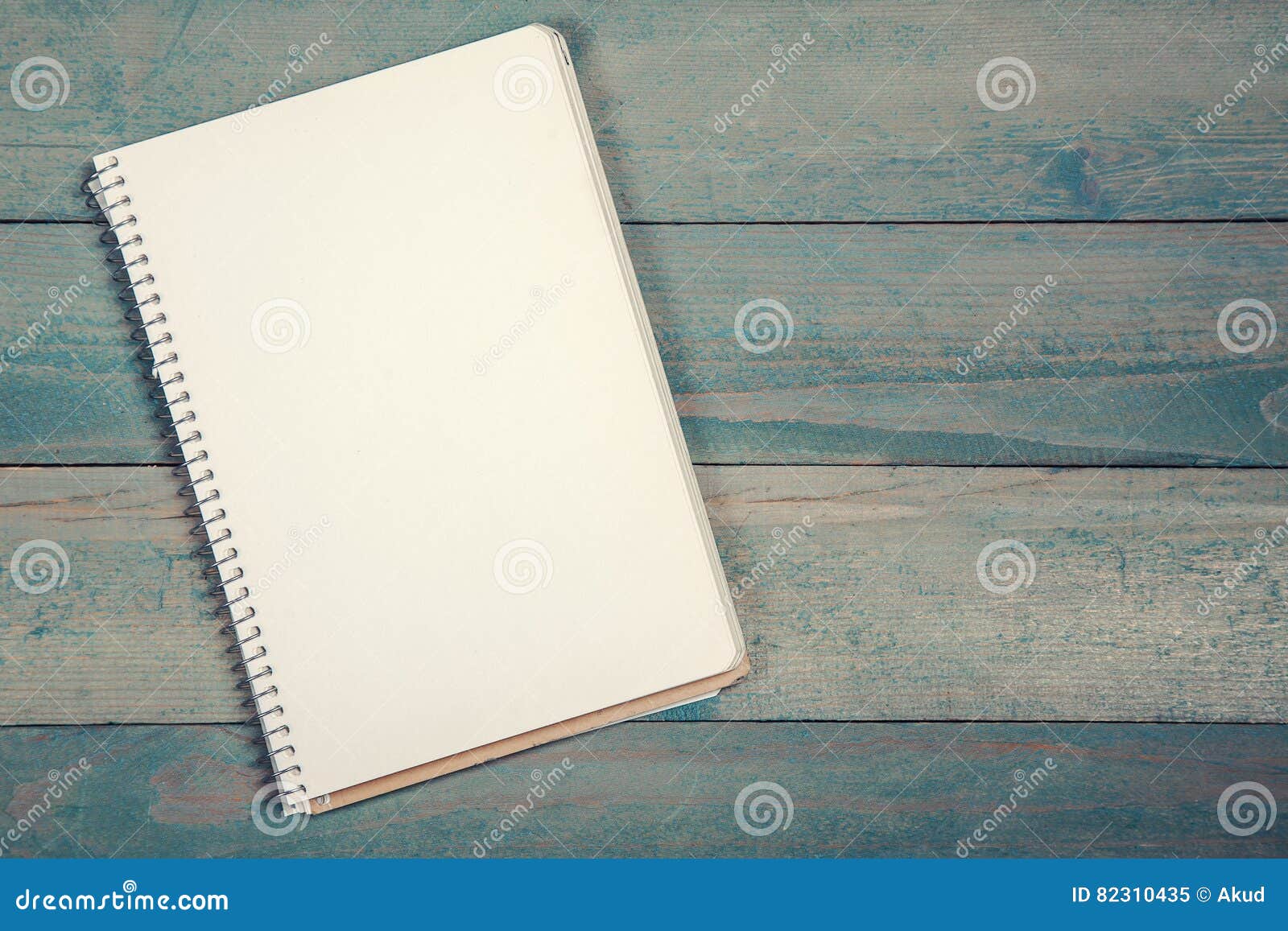 Blank Notebook on Wooden Background Stock Image - Image of rural ...