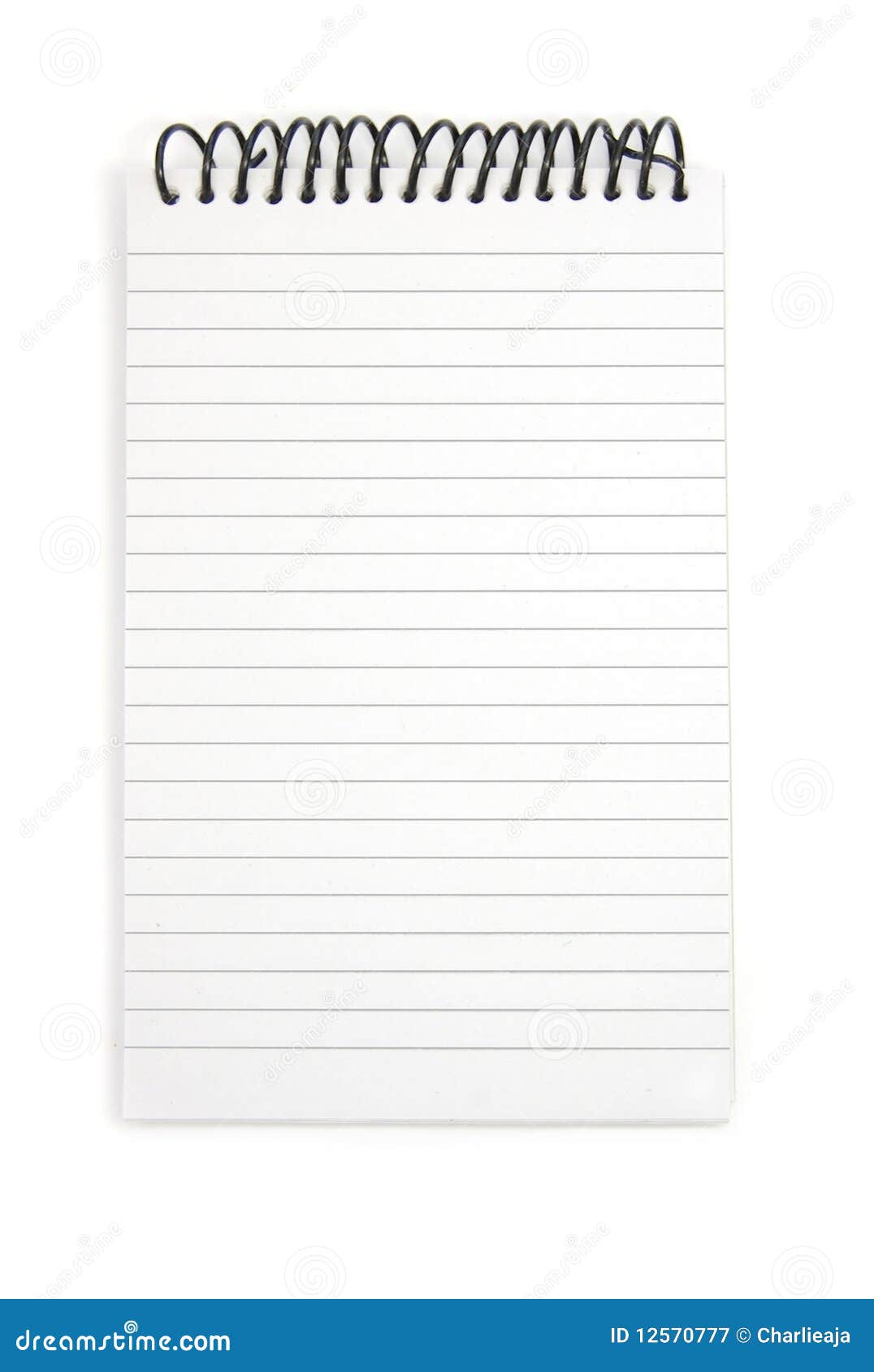 Blank notepad stock image. Image of bind, page, memo - 12570777
