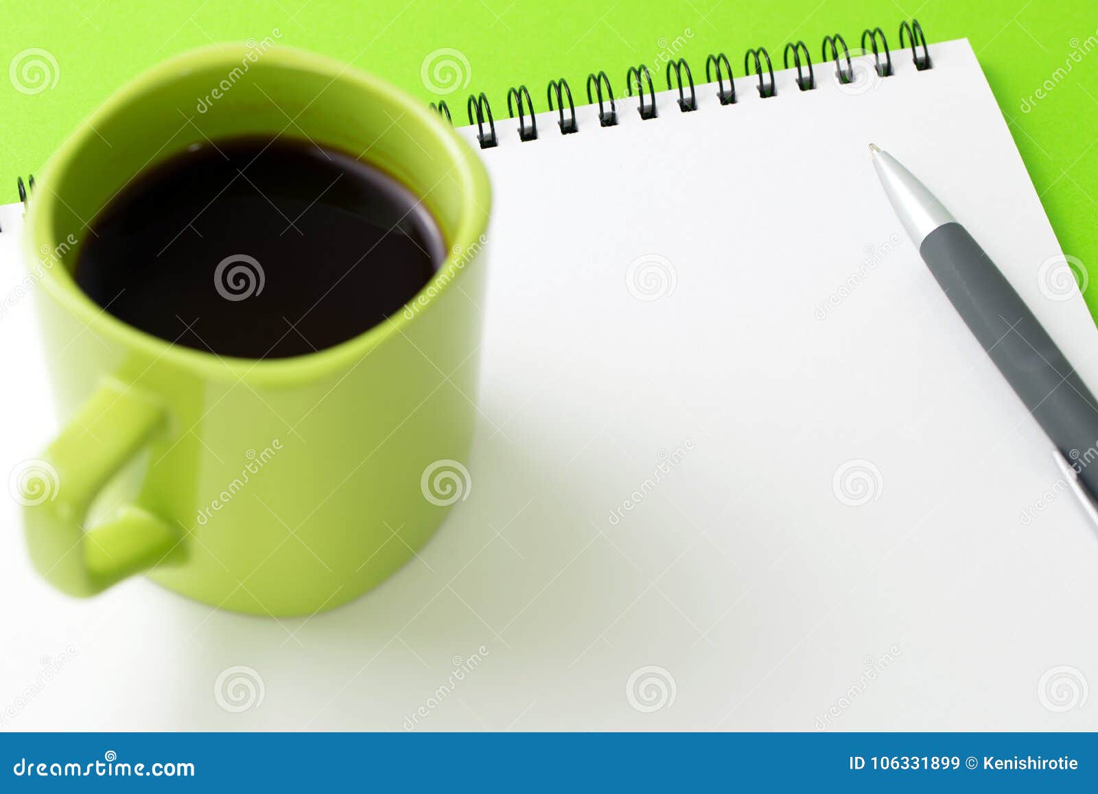 Blank Notepad with a Cup of Coffee and Pen Stock Image - Image of memo ...
