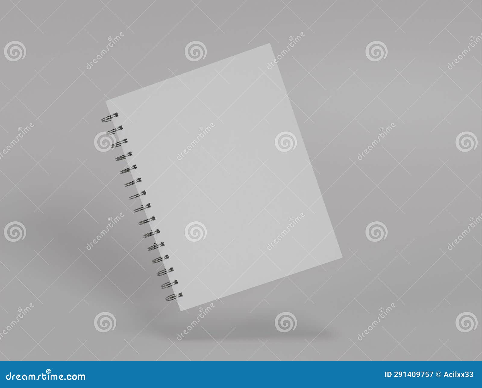 Blank Notepad on Grey Background, Isolated, Front View. for Mockup ...