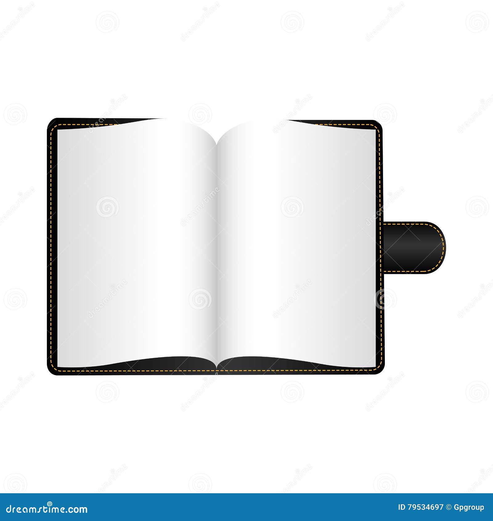 Blank notepad icon image stock vector. Illustration of message - 79534697