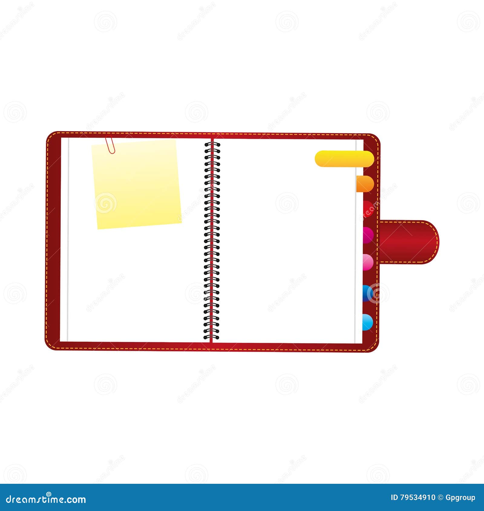 Blank notepad icon image stock vector. Illustration of copybook - 79534910