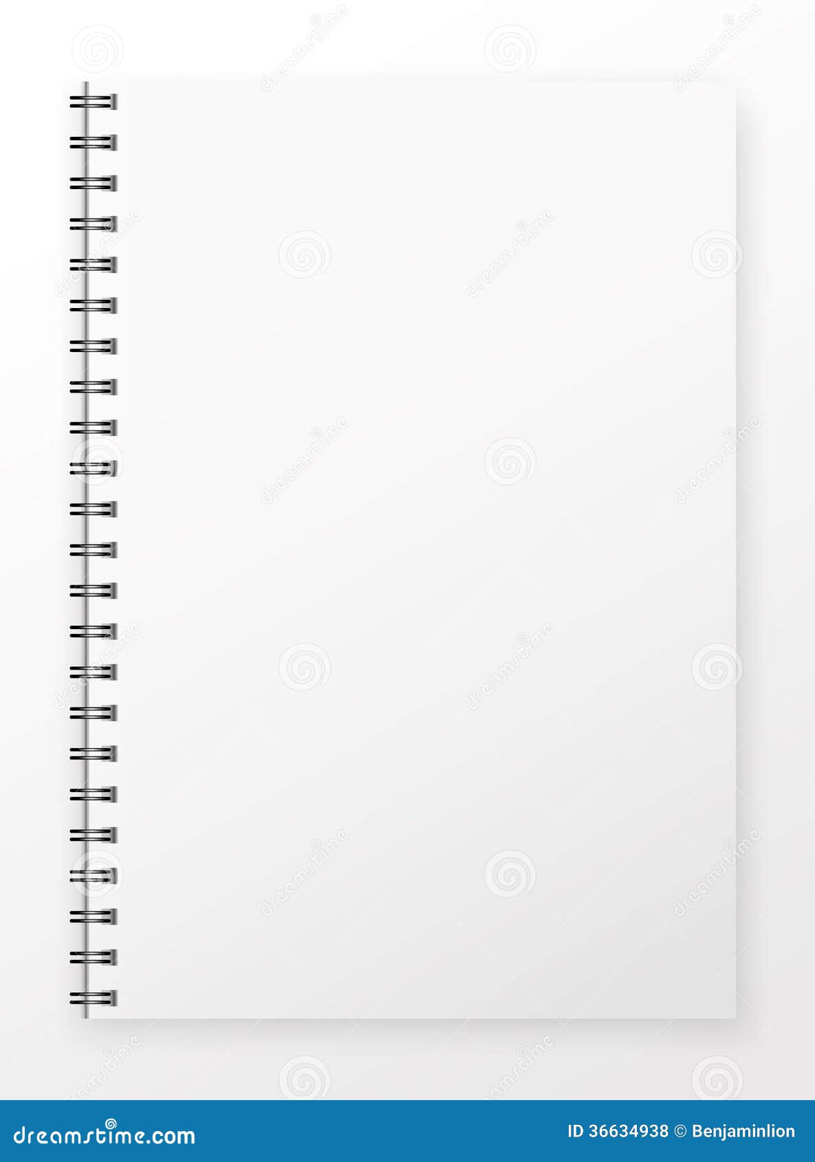 Blank Notepad stock vector. Illustration of diary, letter - 36634938