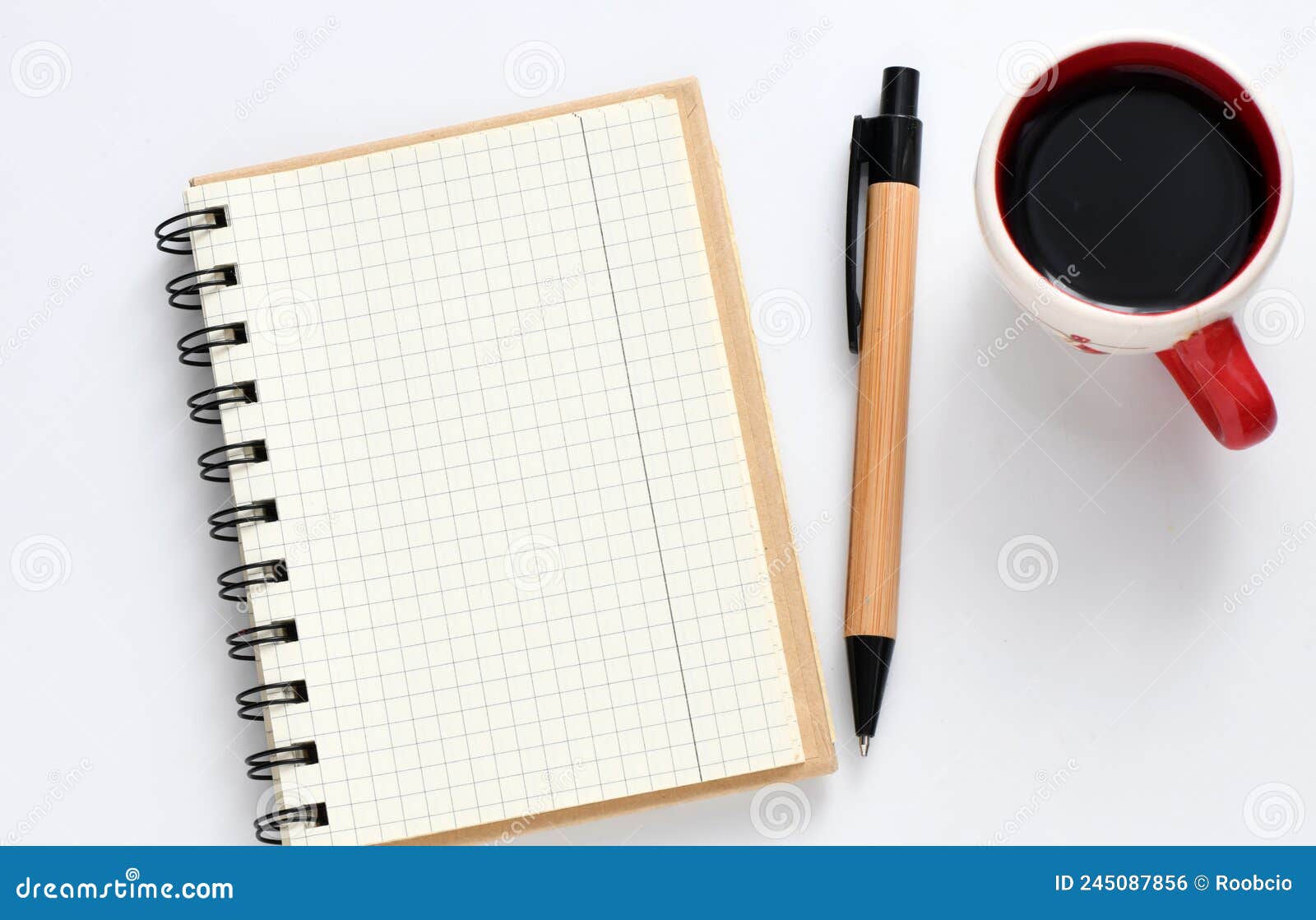 Blank Notepad and on Office Table Stock Photo - Image of computer, desk ...