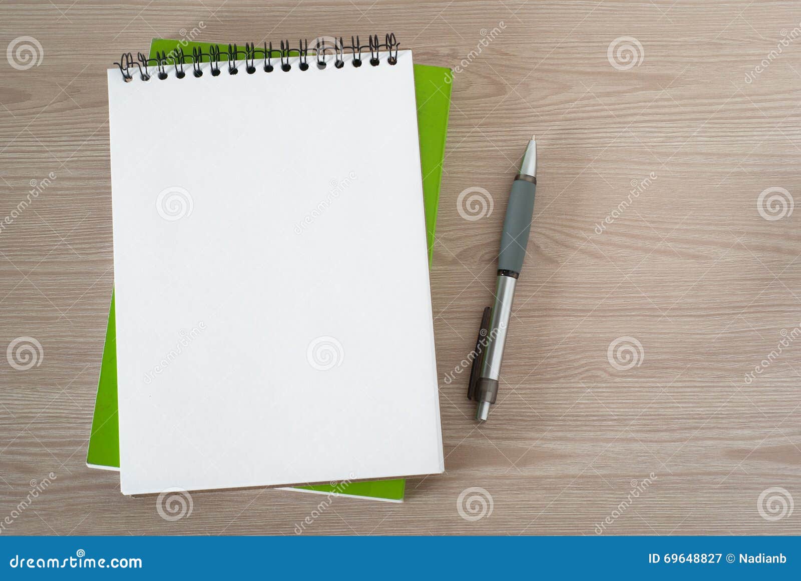 Blank Notepad on Office Table Stock Image - Image of office, space ...