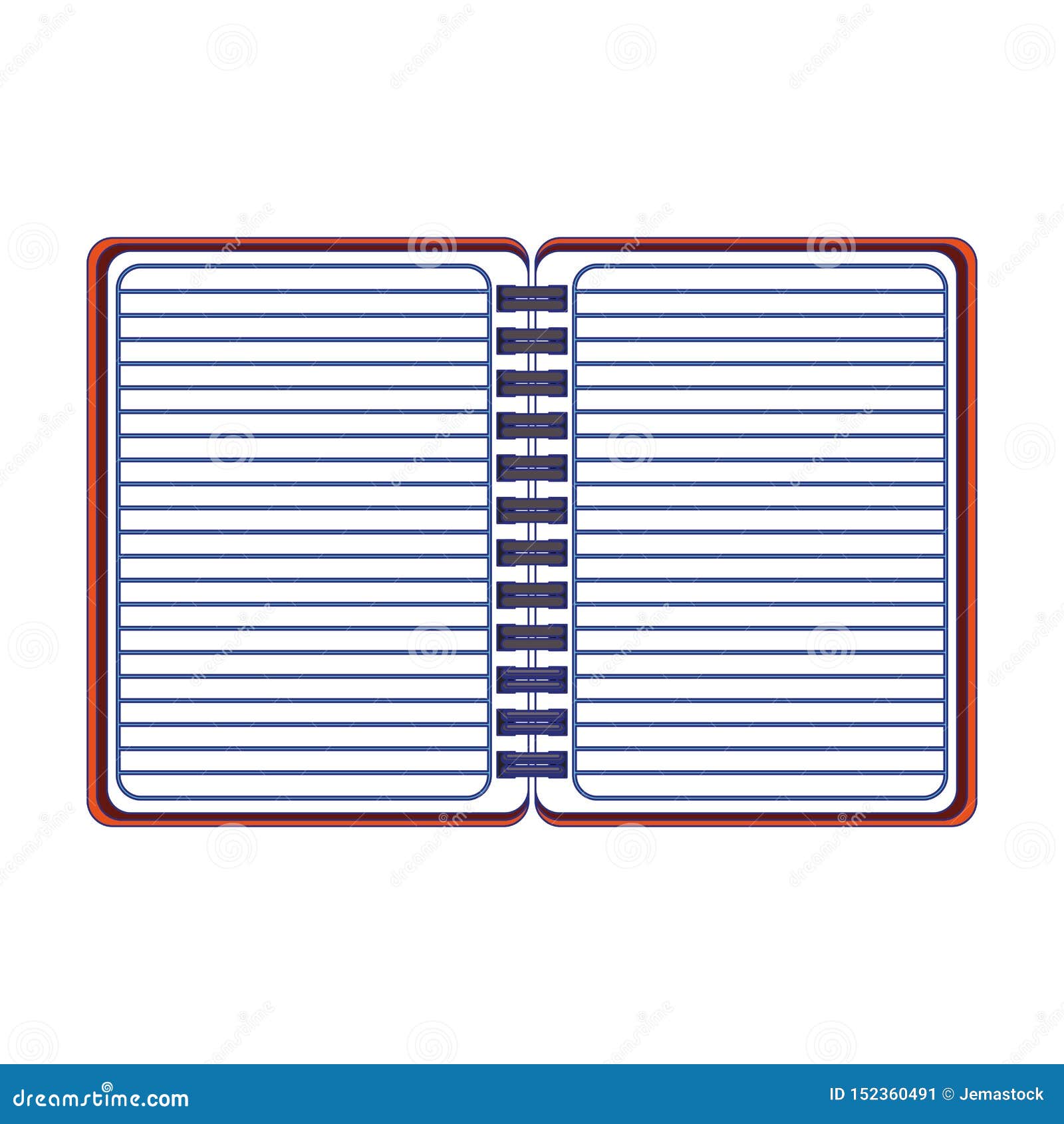 Blank Notepad Open Symbol Isolated Vector Illustration Stock Vector ...