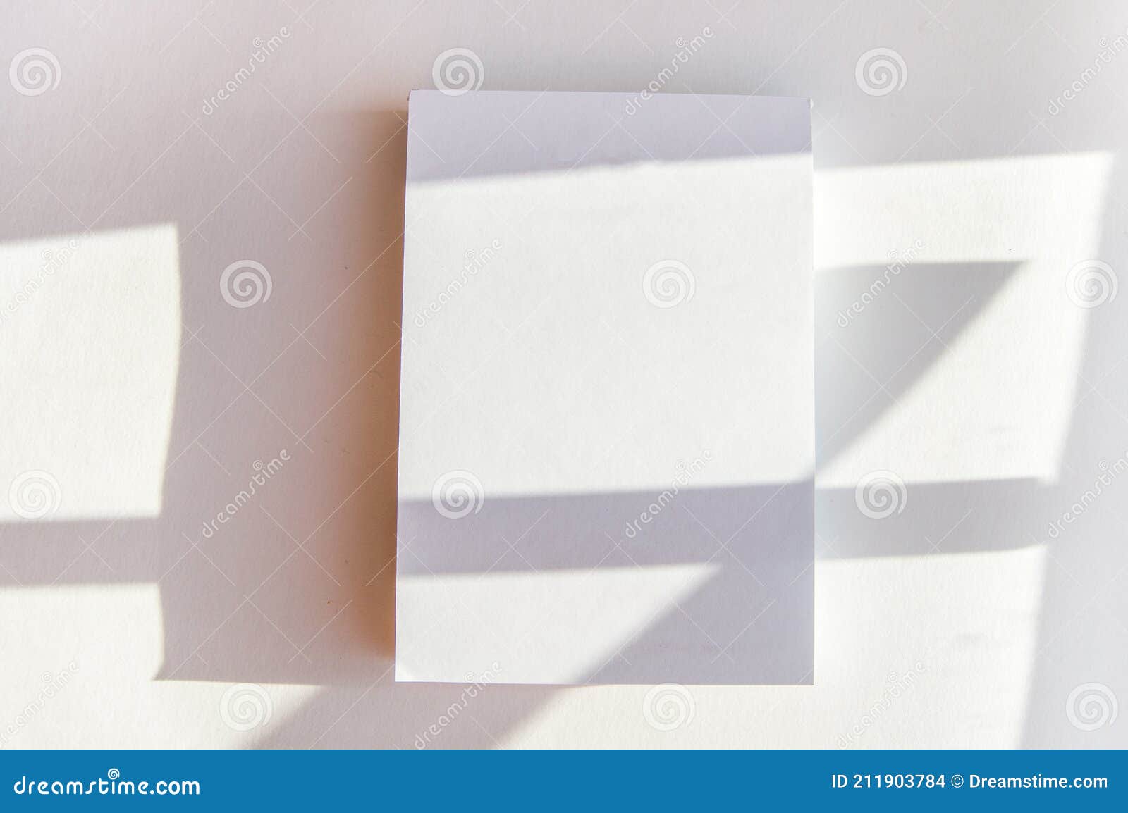 Blank Notepad Page Layout with White Sheets and Geometric Pattern ...