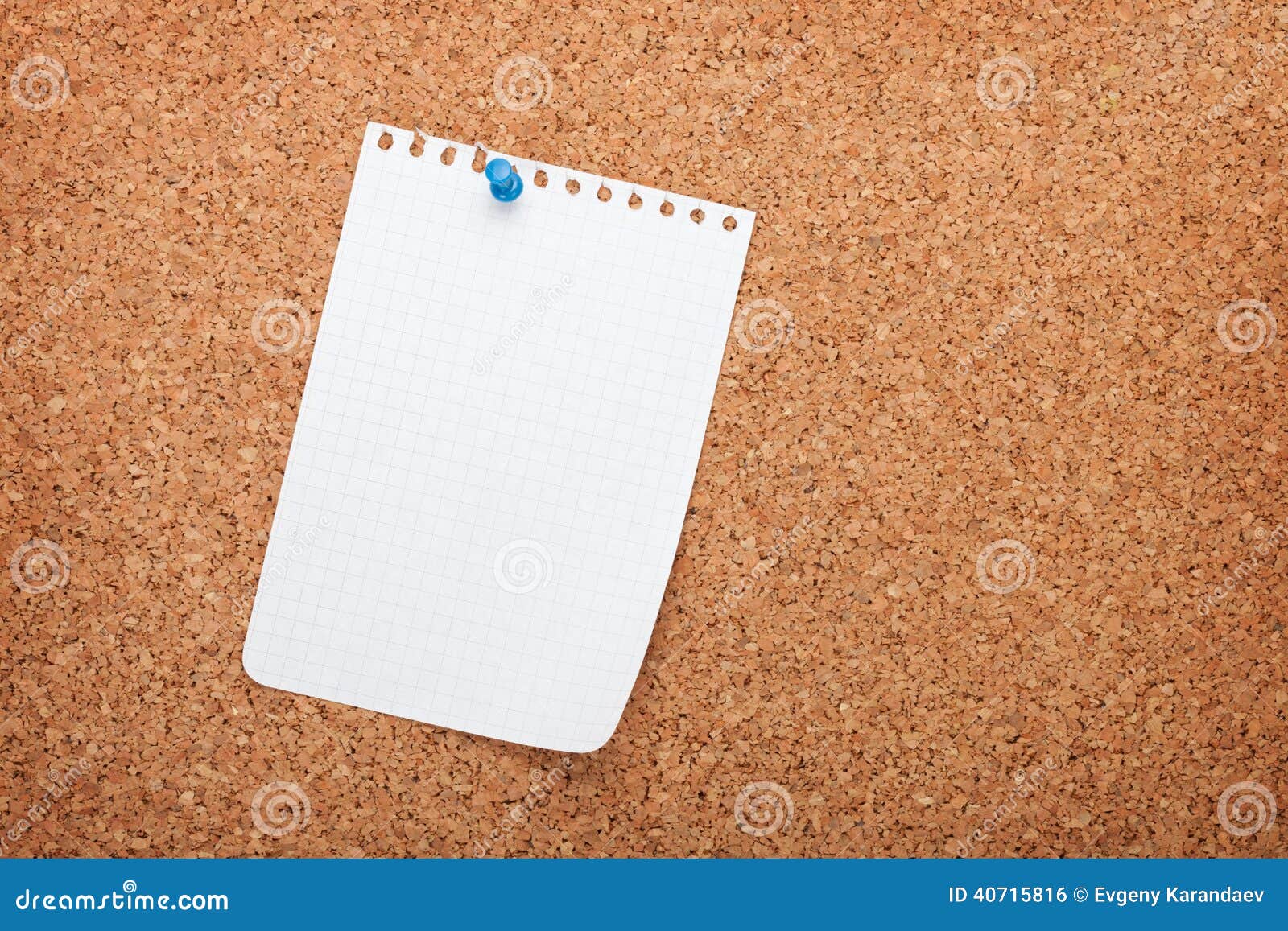 Blank Notepad Paper on Cork Wood Notice Board Stock Photo - Image of ...