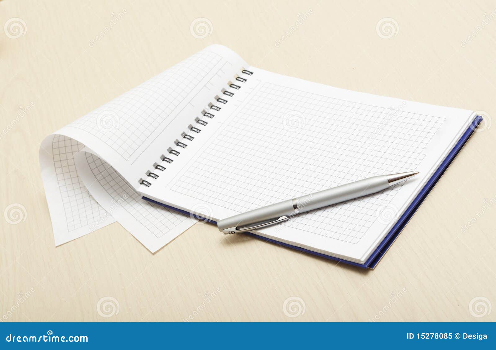 Blank notepad with pen stock image. Image of studio, office - 15278085