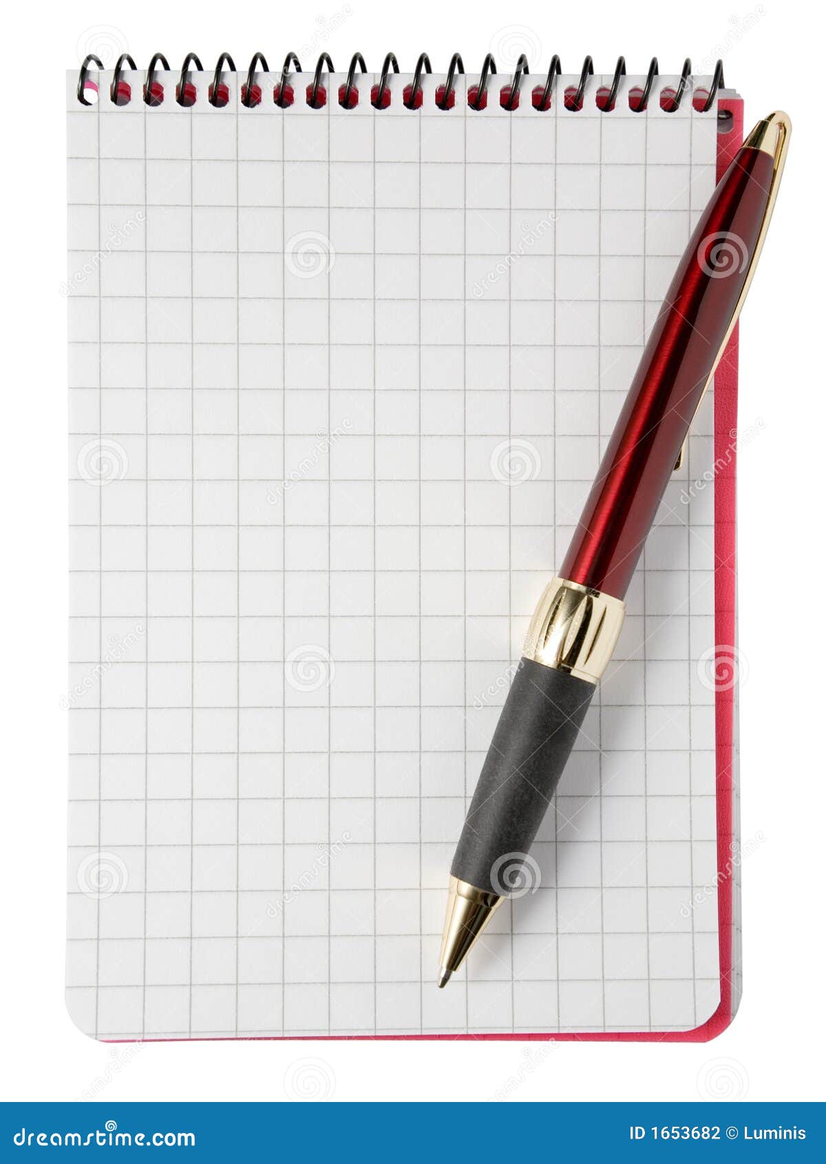 Blank Notepad With Pen stock photo. Image of management - 1653682