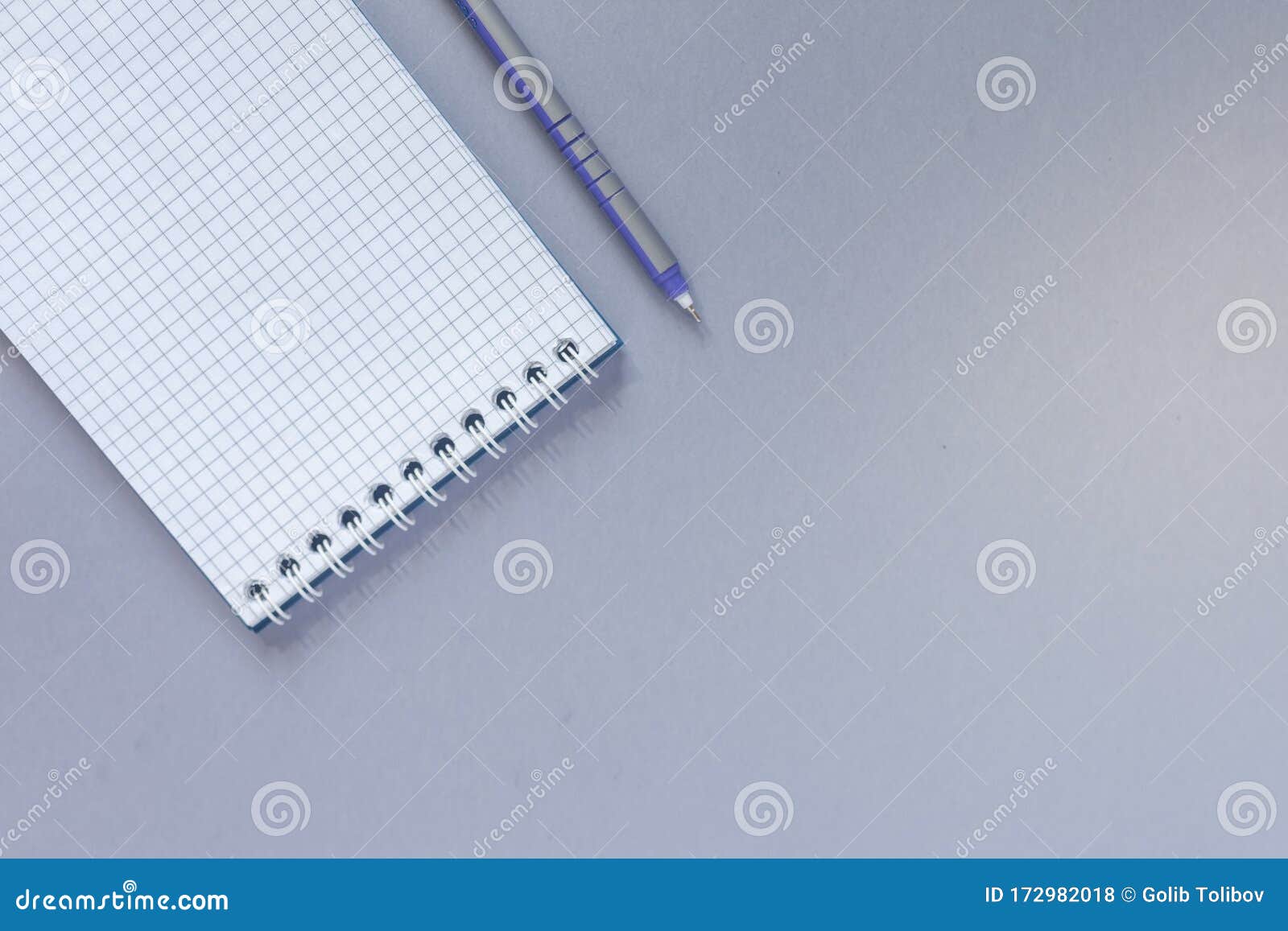 Blank notepad and pen stock photo. Image of message - 172982018