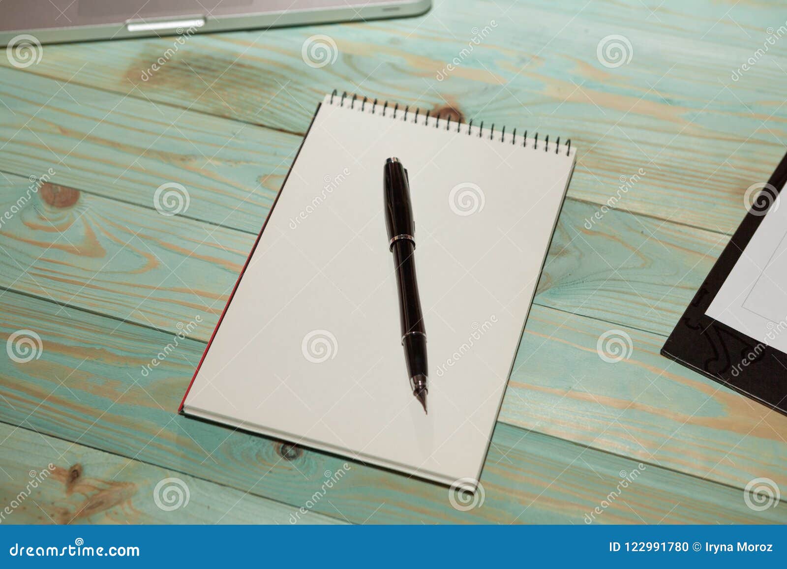 Blank Notepad with Pen and Pencil Stock Photo - Image of ideas ...