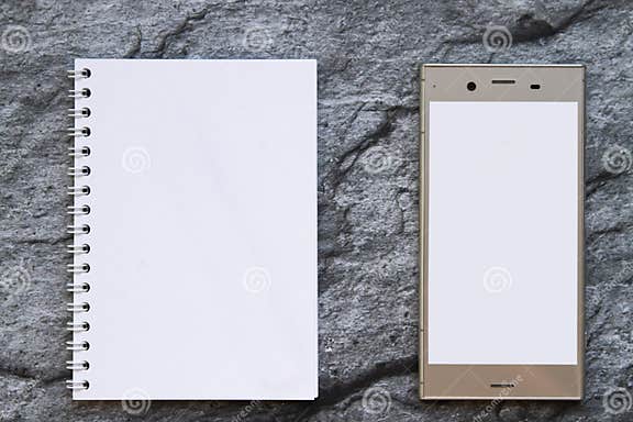 Blank Notepad and Smartphone Stock Photo - Image of digital, table ...