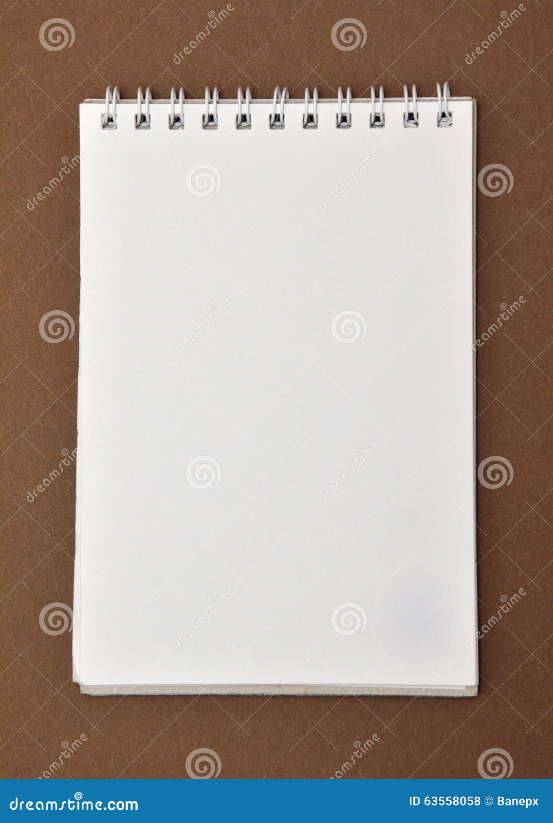 Blank Notepad with Spiral Bound Stock Photo - Image of note, binder ...