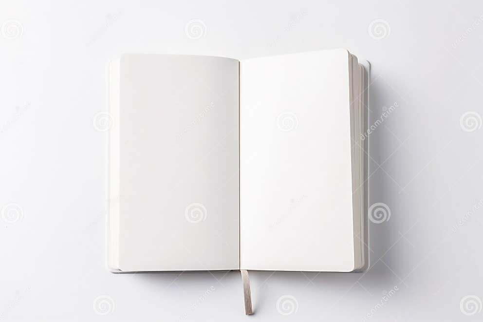 Blank Notepad on a White Background. Layout for Advertising Stock Photo ...