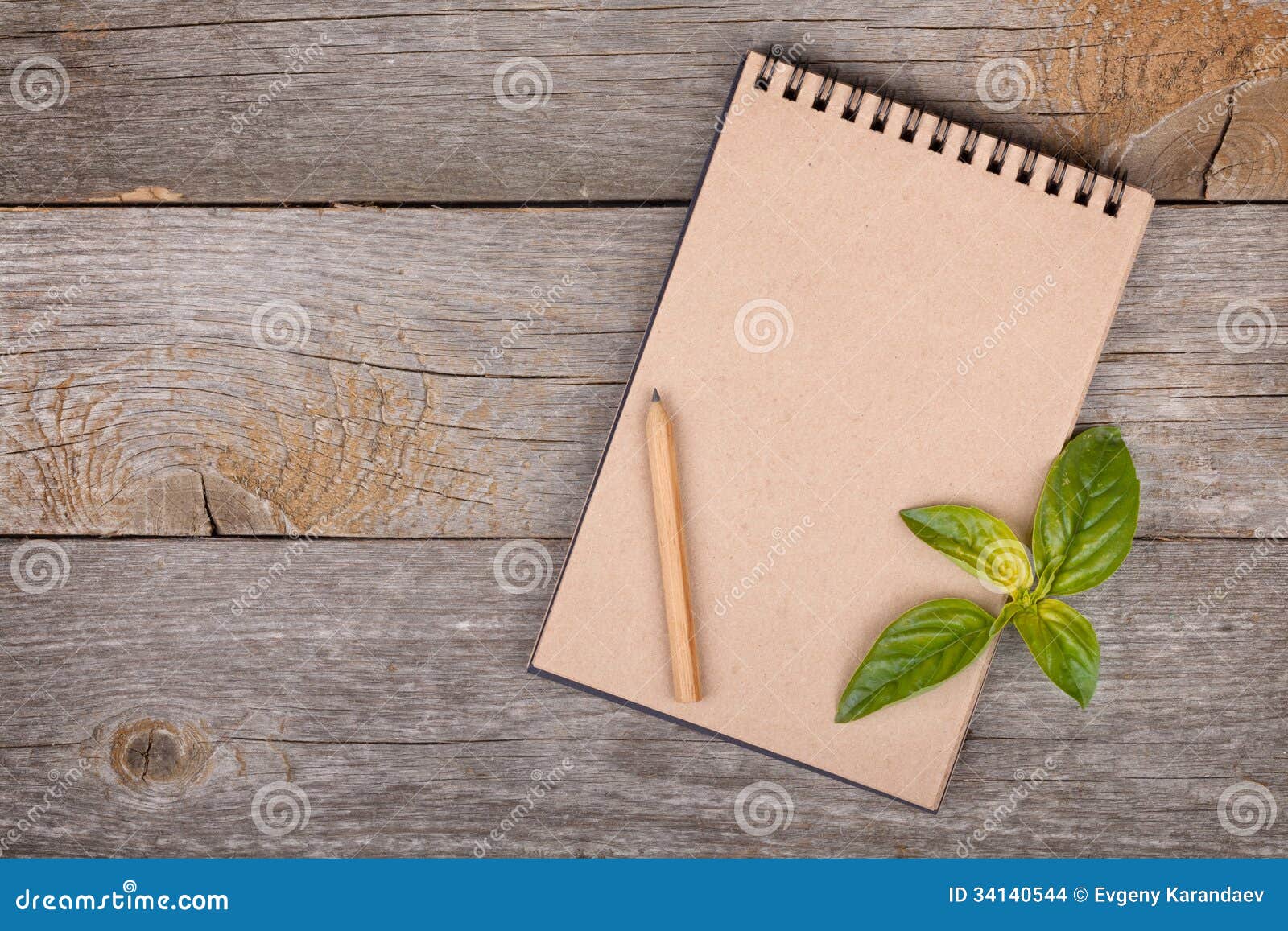 Blank Notepad on Wooden Table Stock Photo - Image of book, notepad ...
