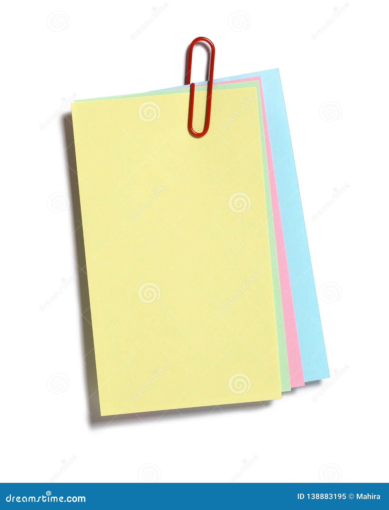 Blank Notepaper Isolated on White Stock Image - Image of notebook ...