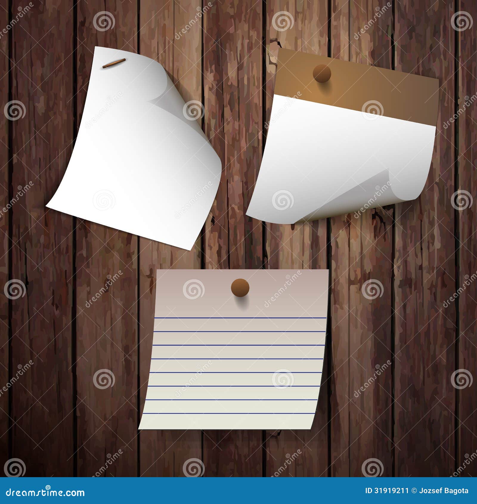 Blank Notepapers stock vector. Illustration of design - 31919211