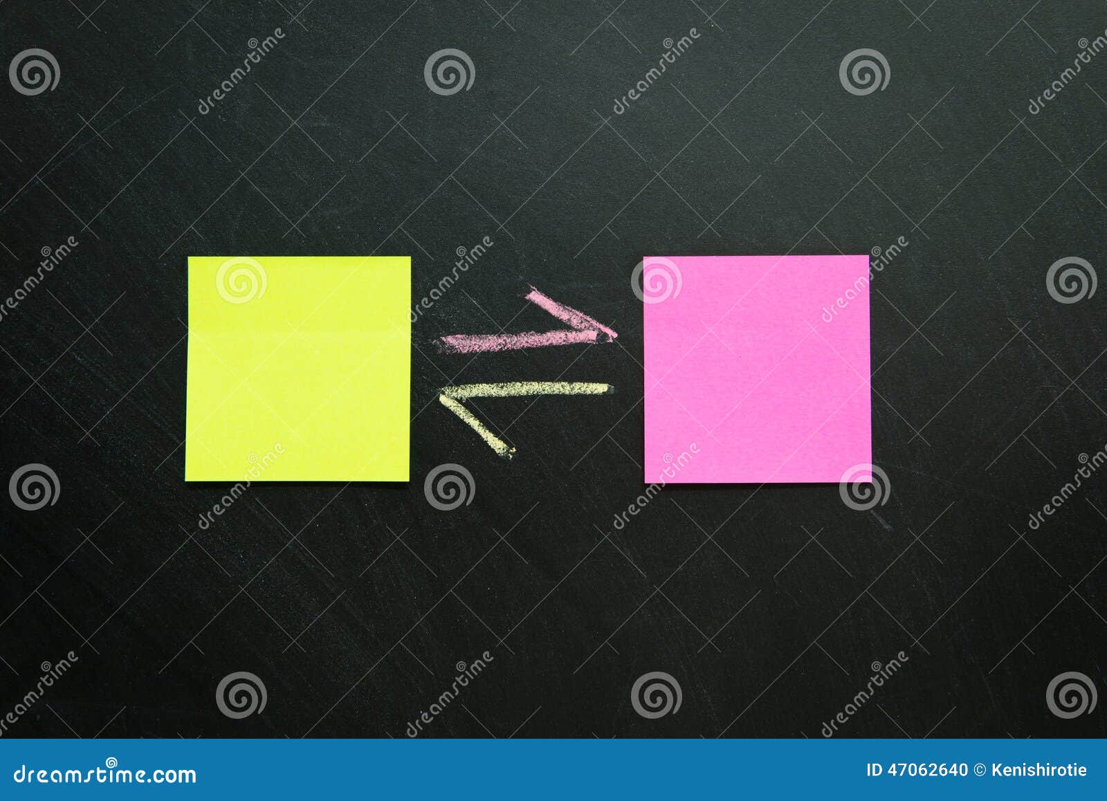 Blank notes on blackboard stock photo. Image of network - 47062640