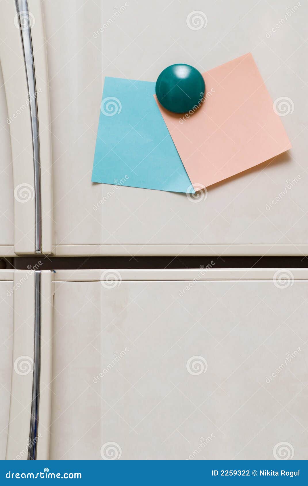 Blank notes on fridge stock photo. Image of note, post - 2259322