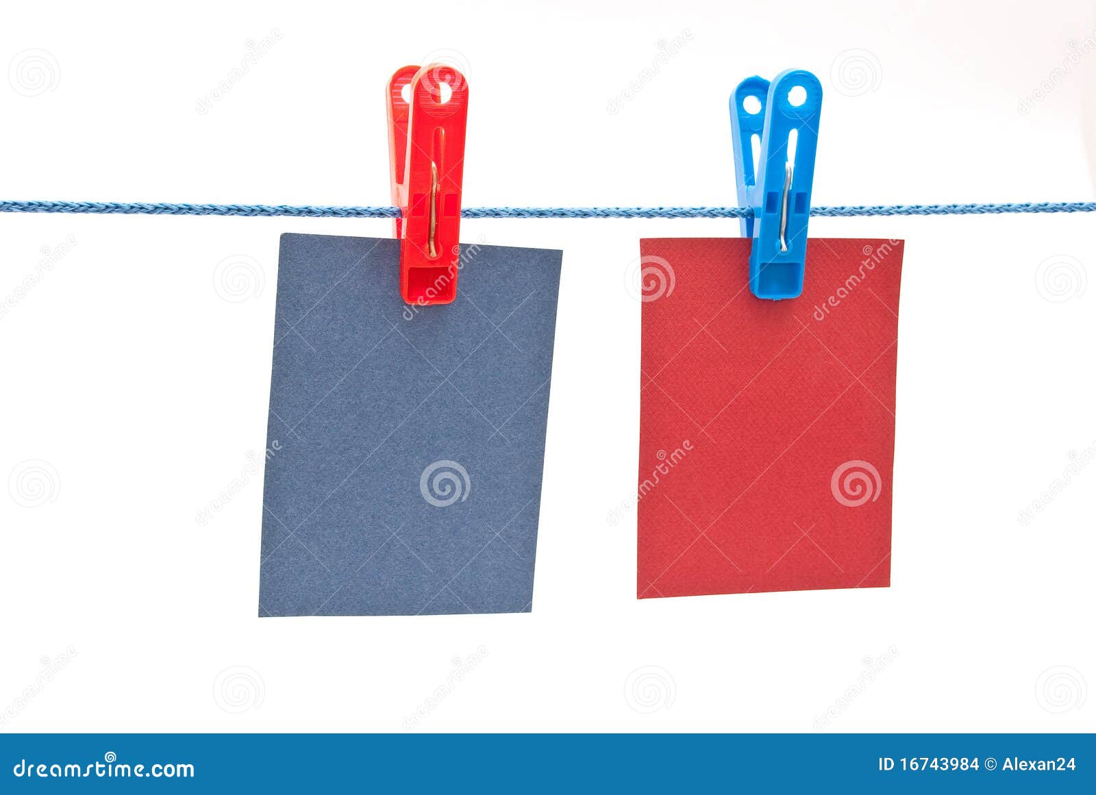 Blank notes at the peg stock photo. Image of rope, clamp - 16743984
