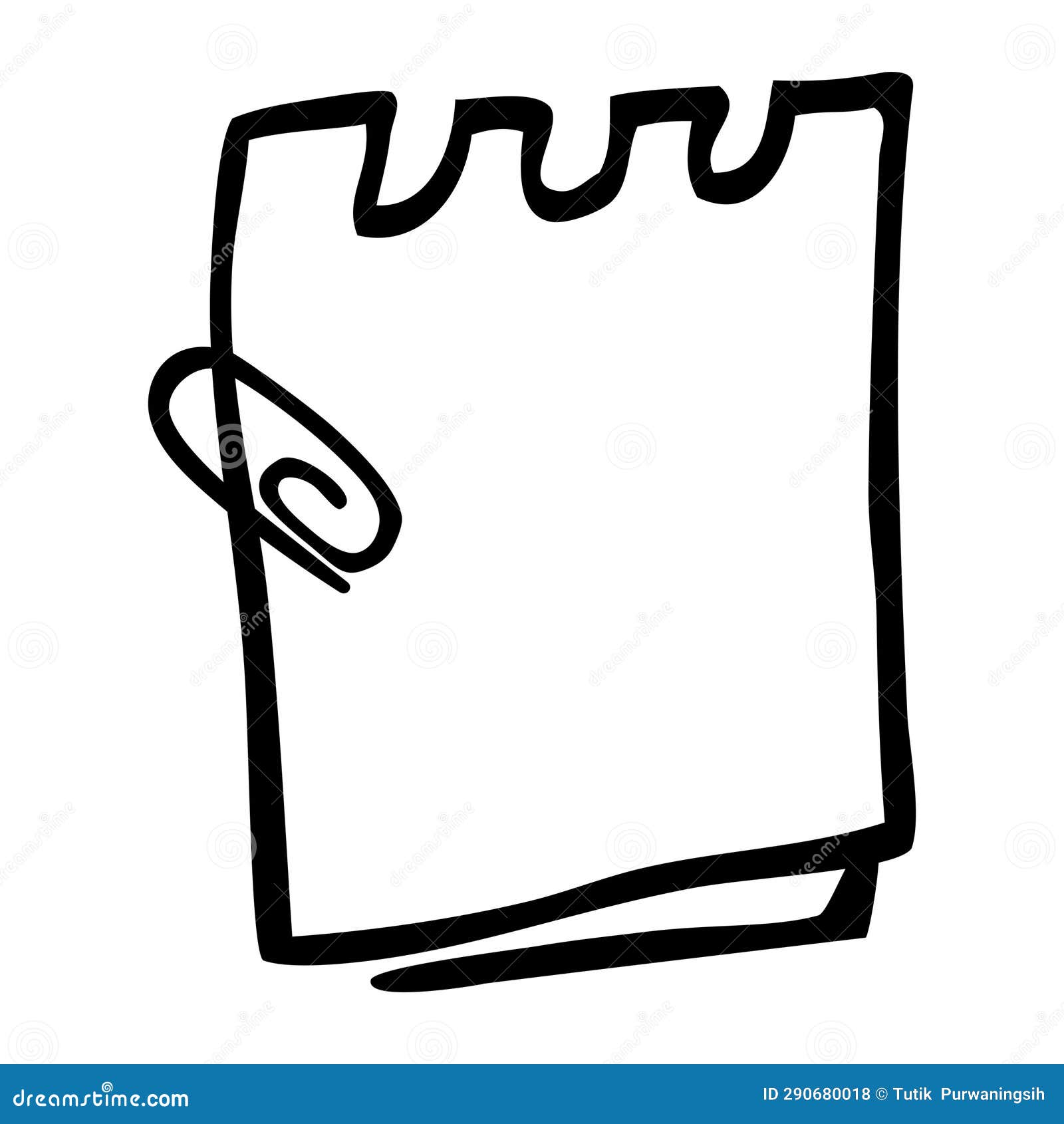 Simple Vector Doodle Hand Draw Sketch, Blank Note, Isolated on White ...