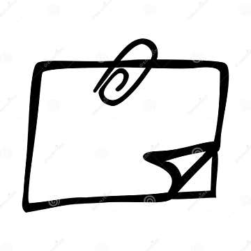 Simple Vector Doodle Hand Draw Sketch, Blank Note, Isolated on White ...