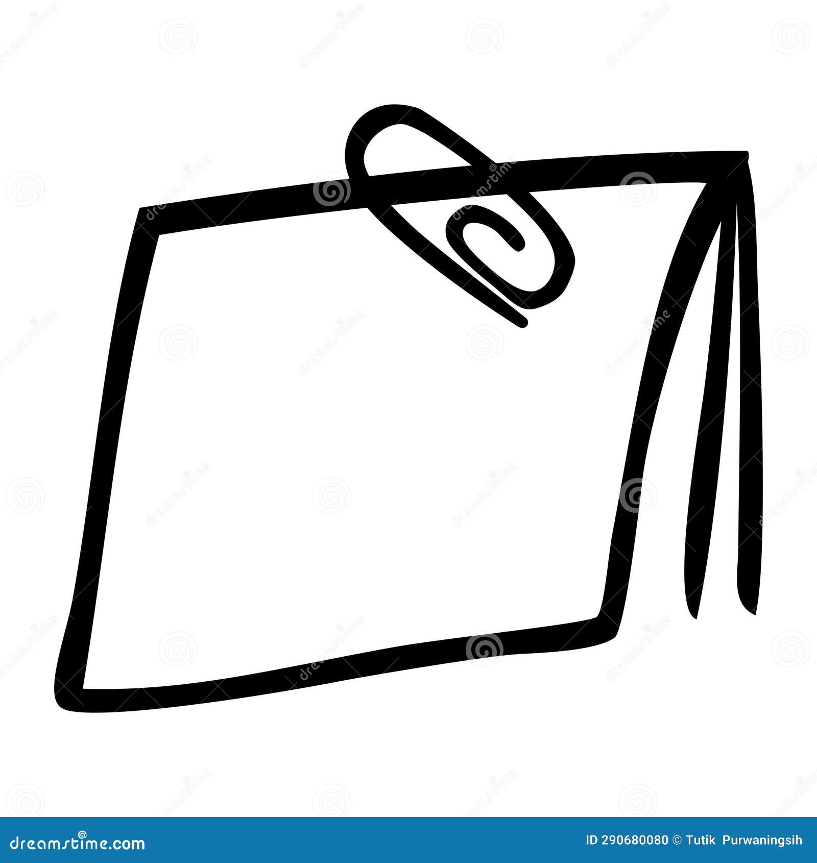 Simple Vector Doodle Hand Draw Sketch, Blank Note, Isolated on White ...