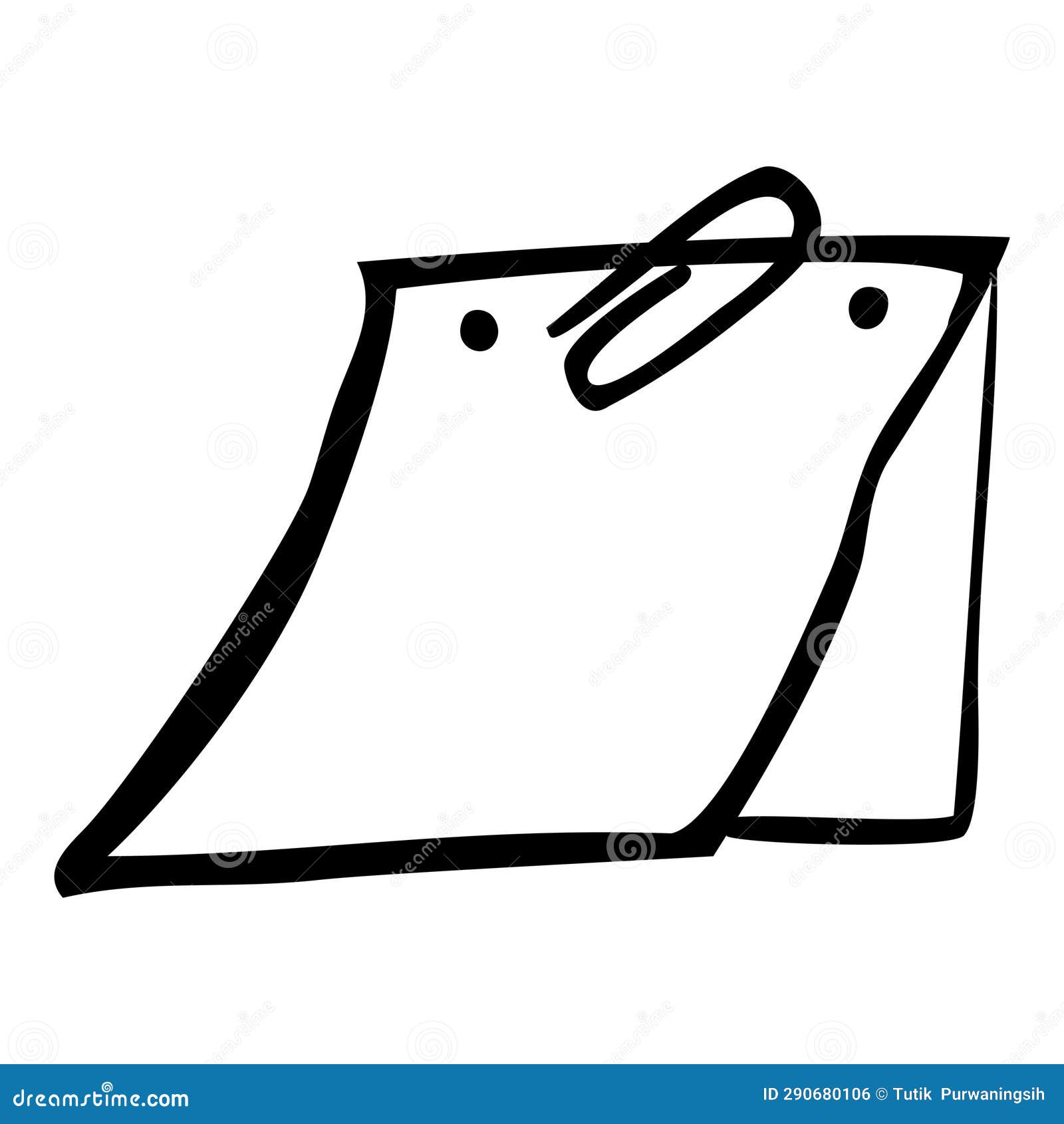 Simple Vector Doodle Hand Draw Sketch, Blank Note, Isolated on White ...