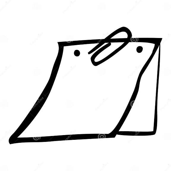 Simple Vector Doodle Hand Draw Sketch, Blank Note, Isolated on White ...