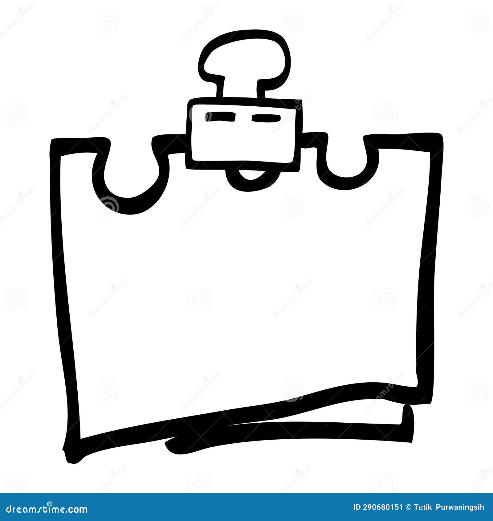 Simple Vector Doodle Hand Draw Sketch, Blank Note, Isolated on White ...