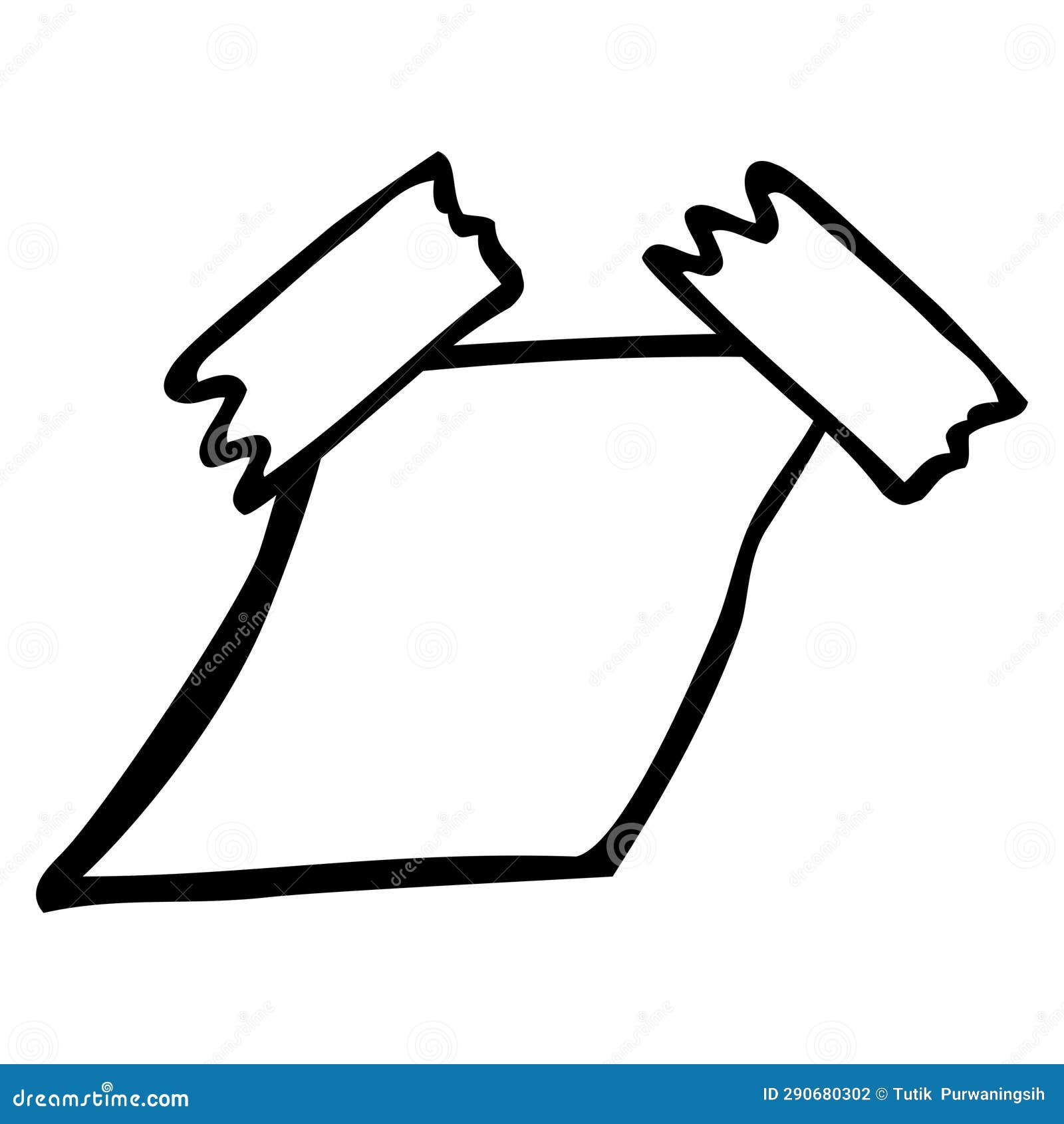 Vector Doodle Hand Draw Sketch, Blank Note, on White Stock Vector ...