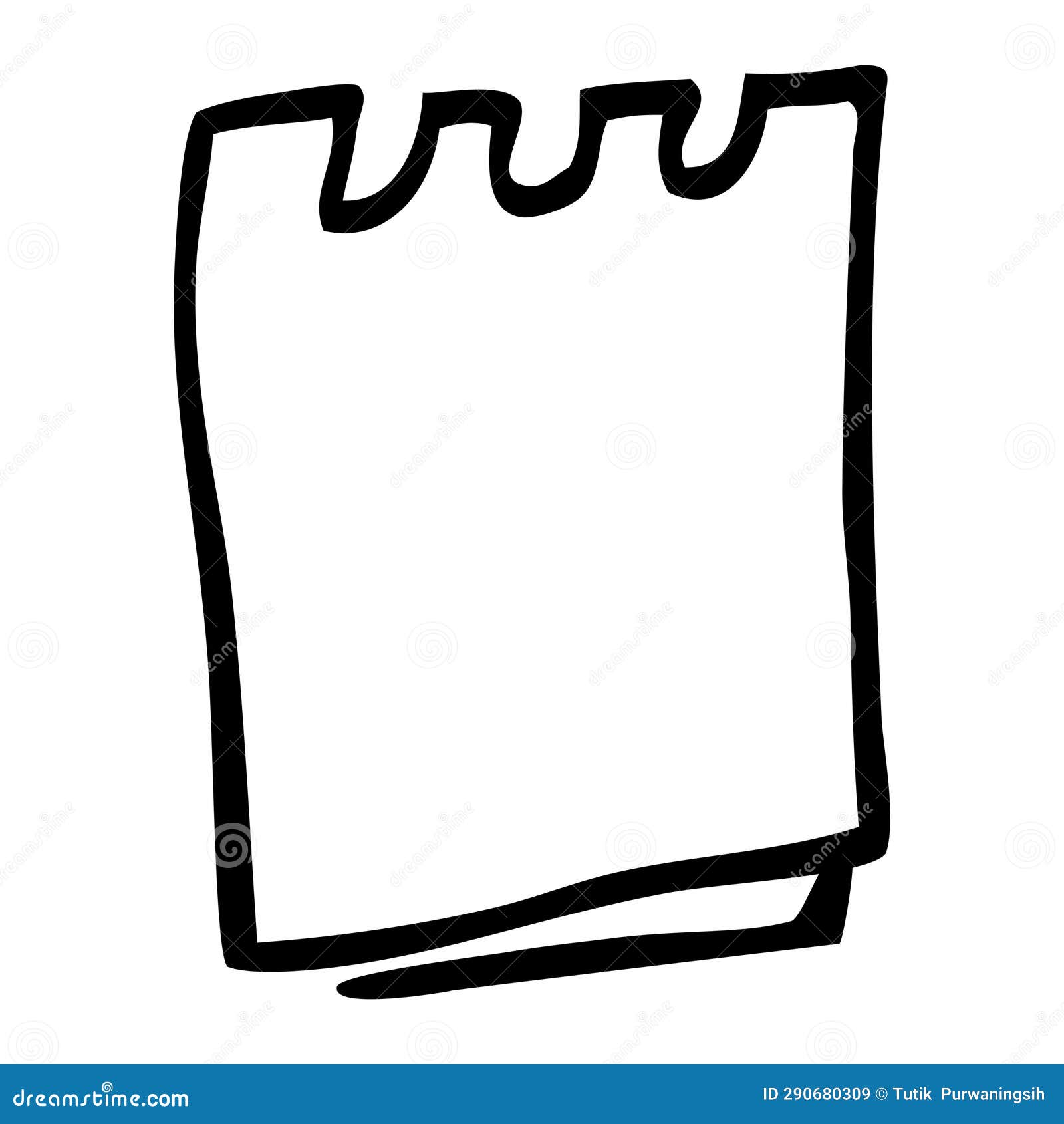Vector Doodle Hand Draw Sketch, Blank Note, on White Stock Vector ...