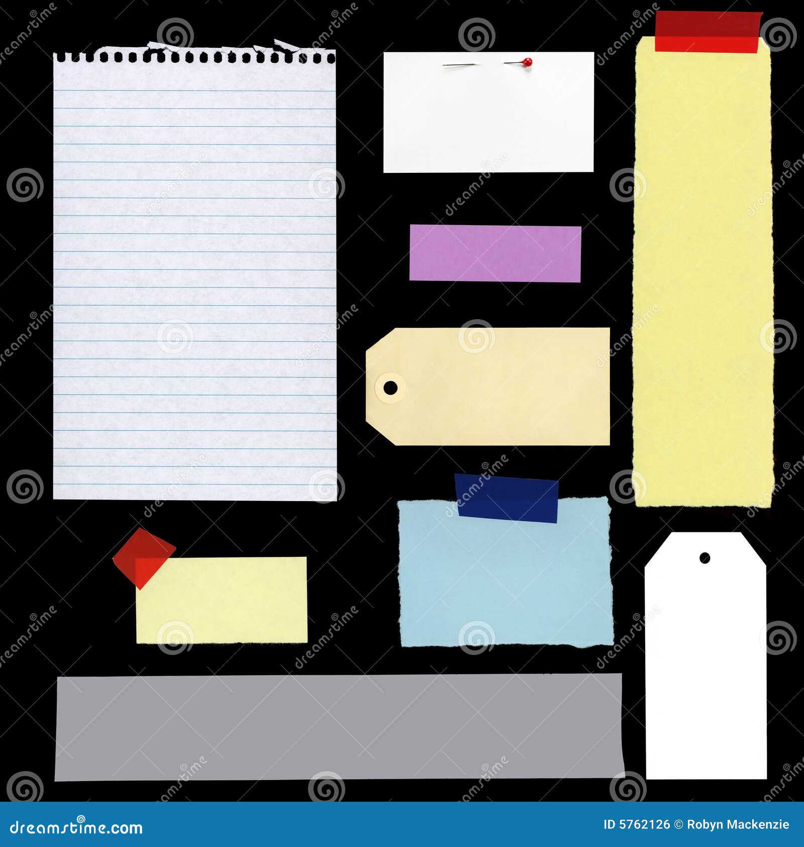 Blank Notes and Tags stock photo. Image of tear, labels - 5762126