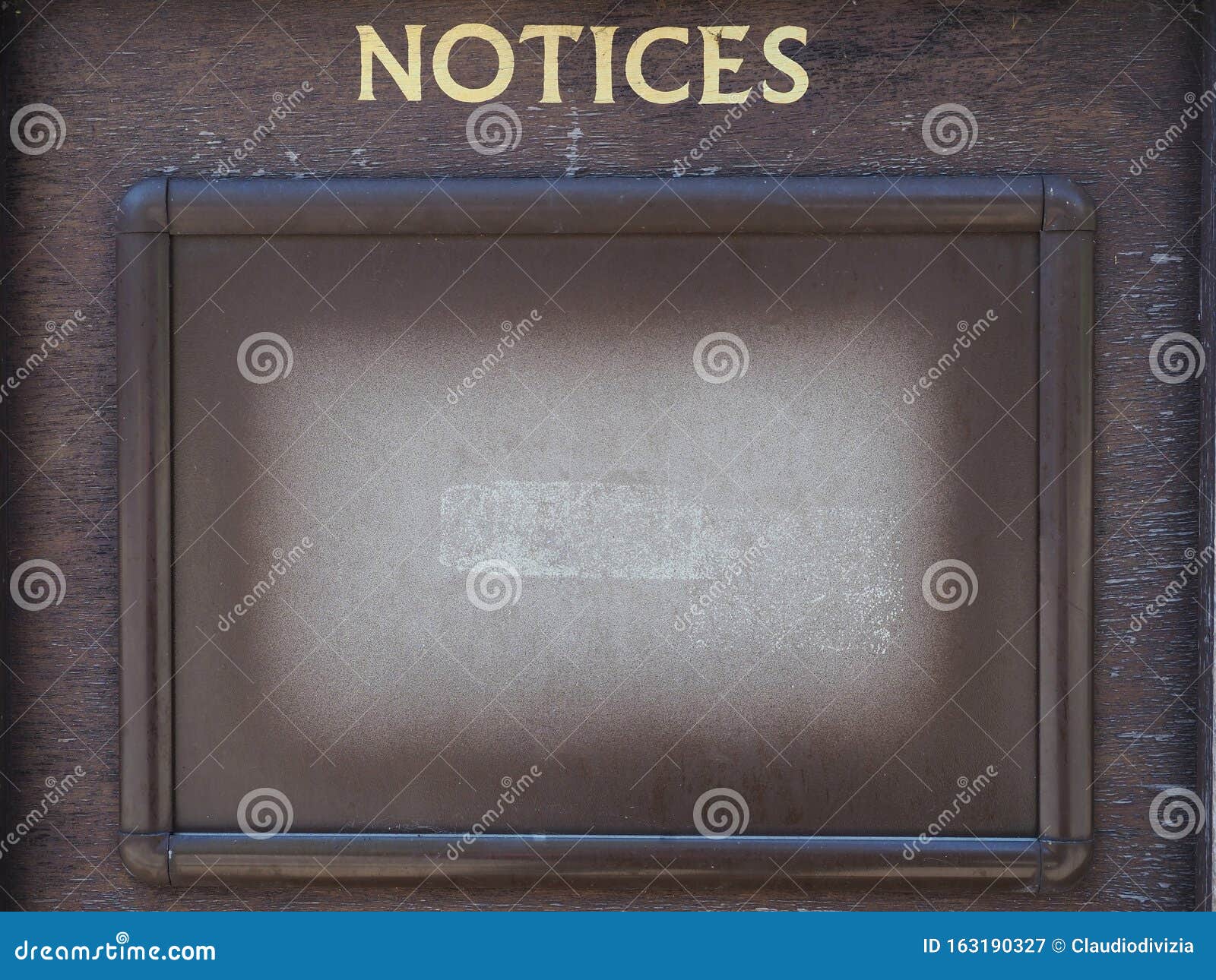 Blank Notices Board with Copy Space Stock Image - Image of board ...
