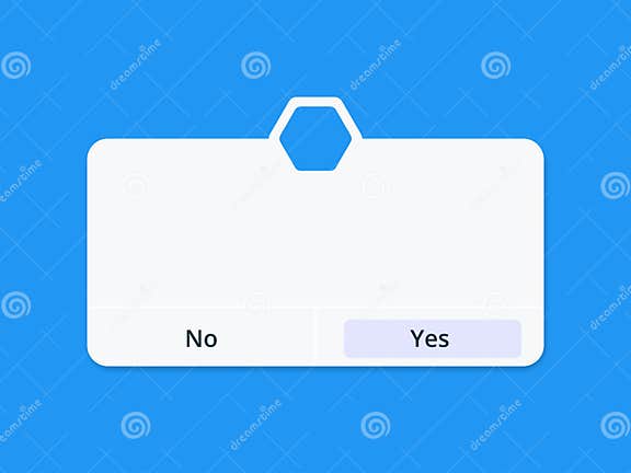 A Blank Notification with a Hexagon Sign on a Blue Background Stock ...