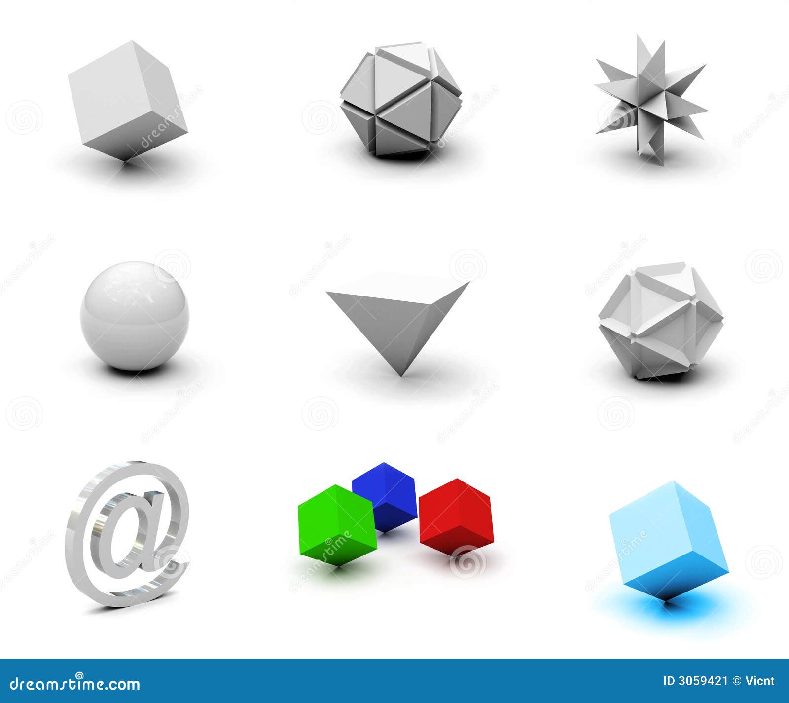 The blank objects set stock illustration. Illustration of design - 3059421