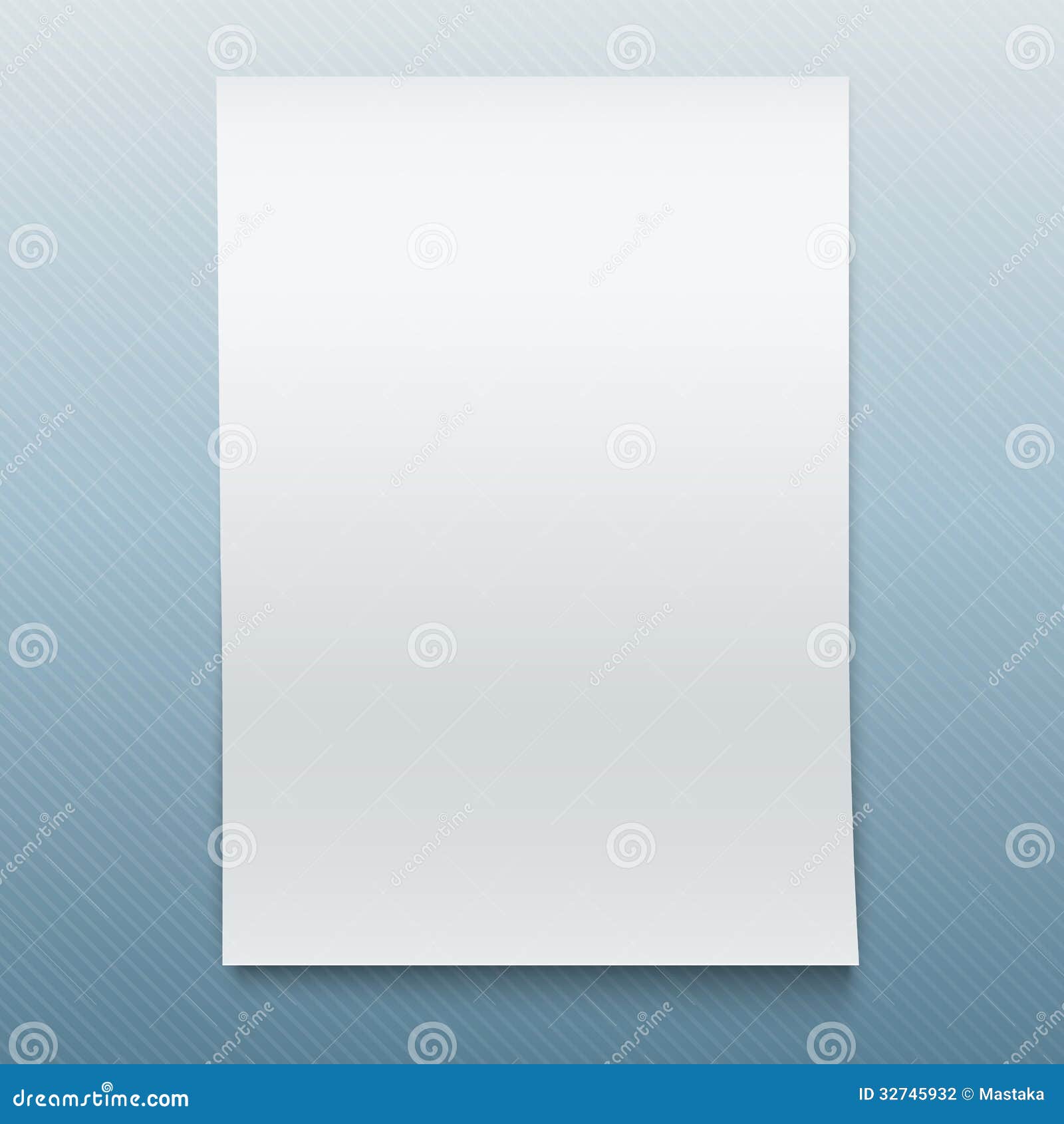 Blank Office Paper Mock-Up. Stock Vector - Illustration of office ...