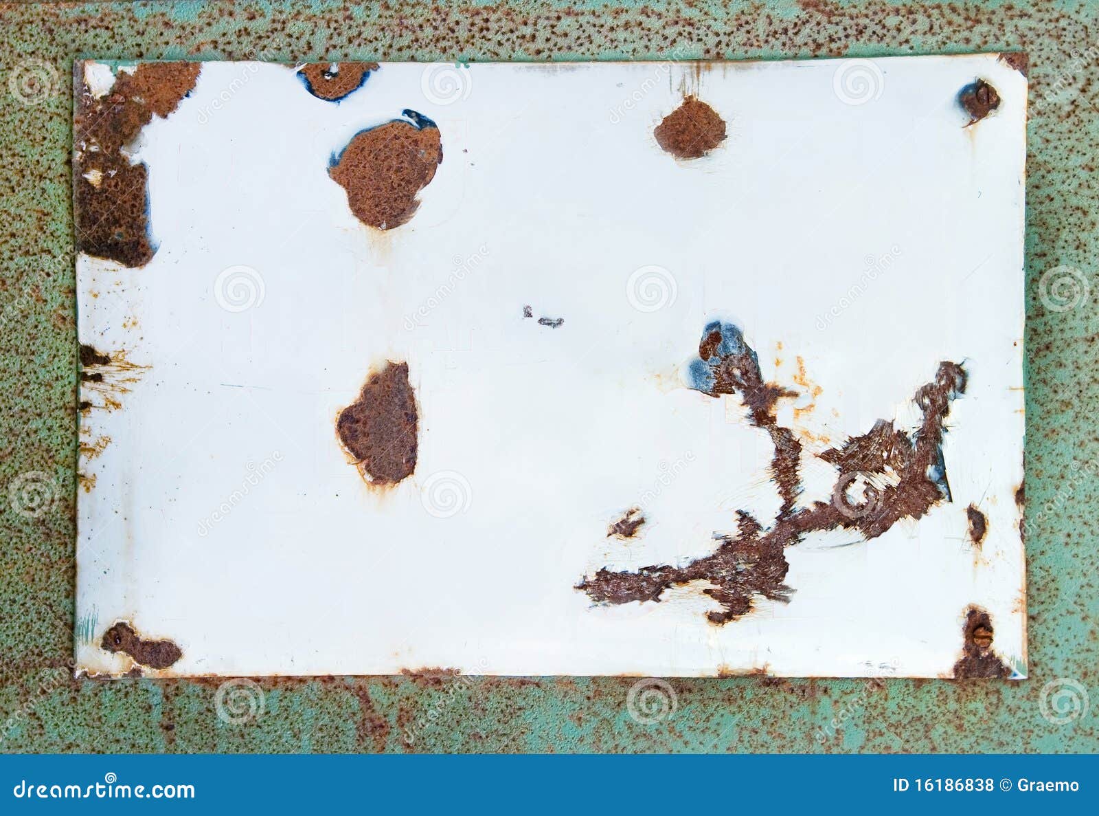 Blank old enamel sign stock photo. Image of weathered - 16186838