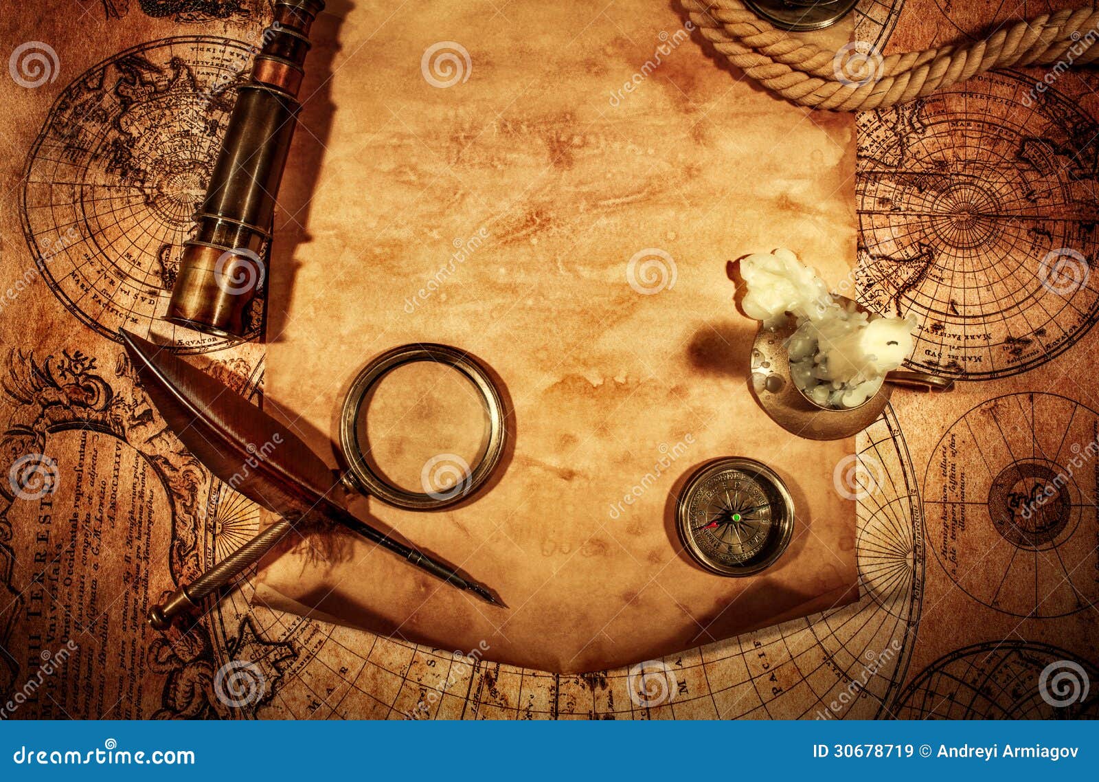Blank Old Paper Against Background Ancient Map Stock Photos - Free ...
