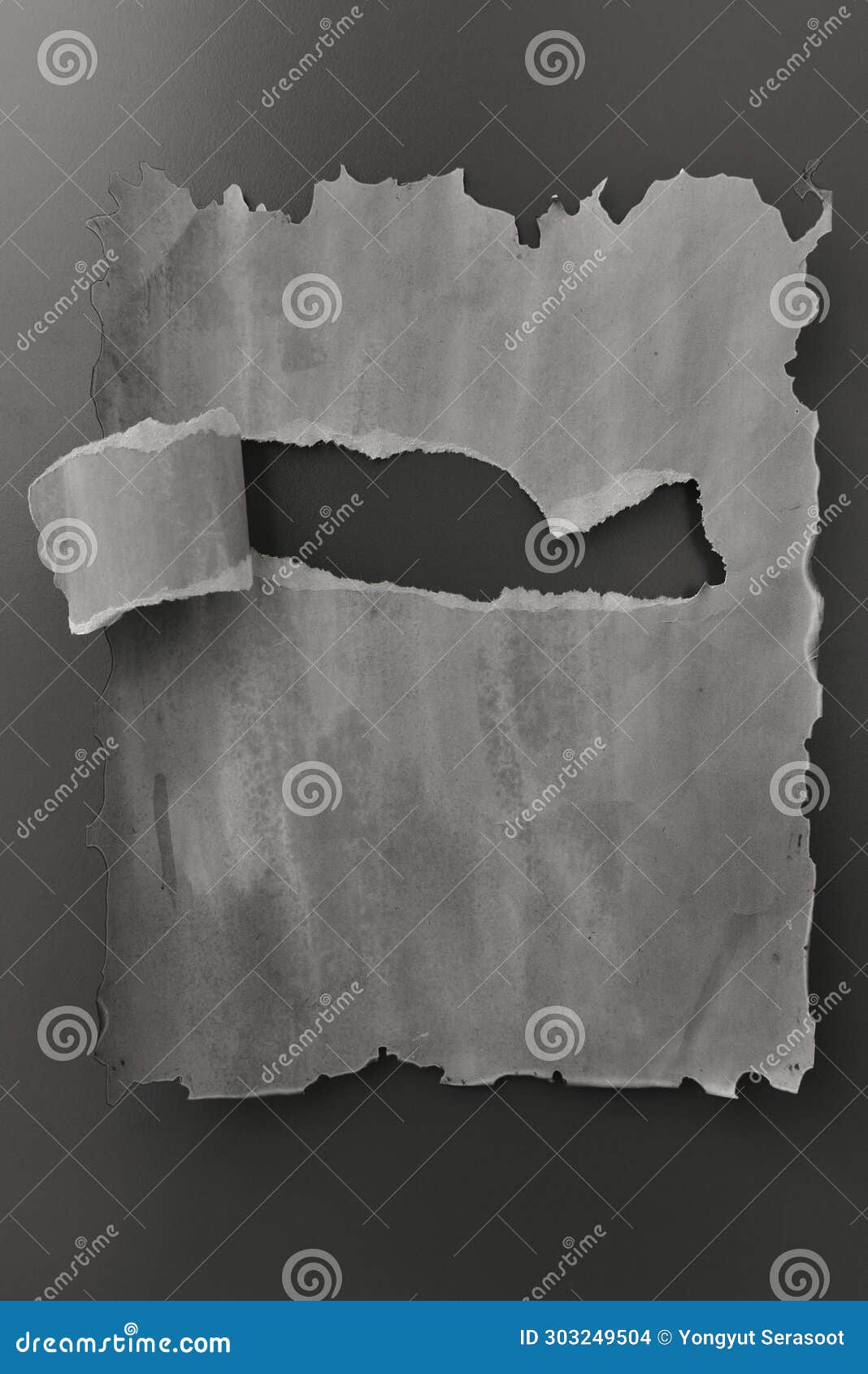 Blank Old Paper Chipped and Torn Stock Photo - Image of incomplete ...