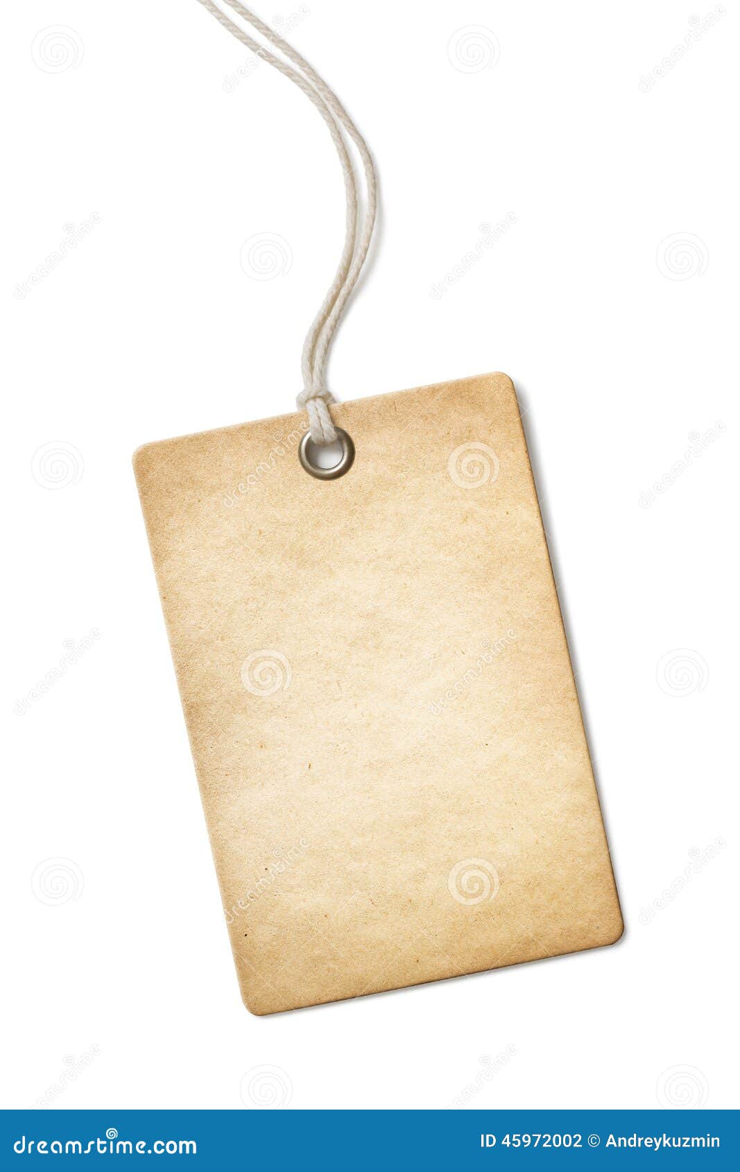 Blank Old Paper Price Tag or Label Isolated on Stock Photo - Image of ...