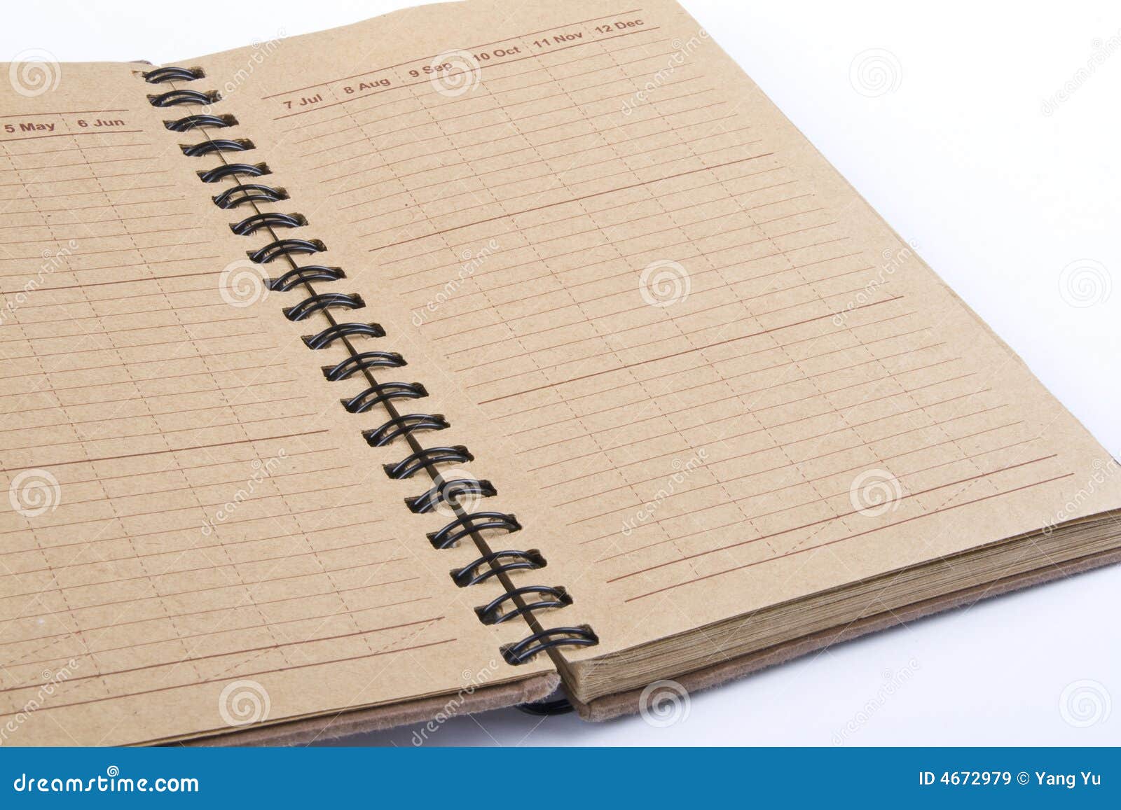 Blank old spiral notebook stock image. Image of ruled - 4672979