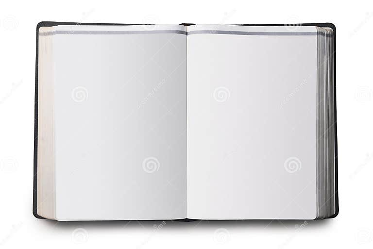 Blank open book stock photo. Image of message, object - 116076772