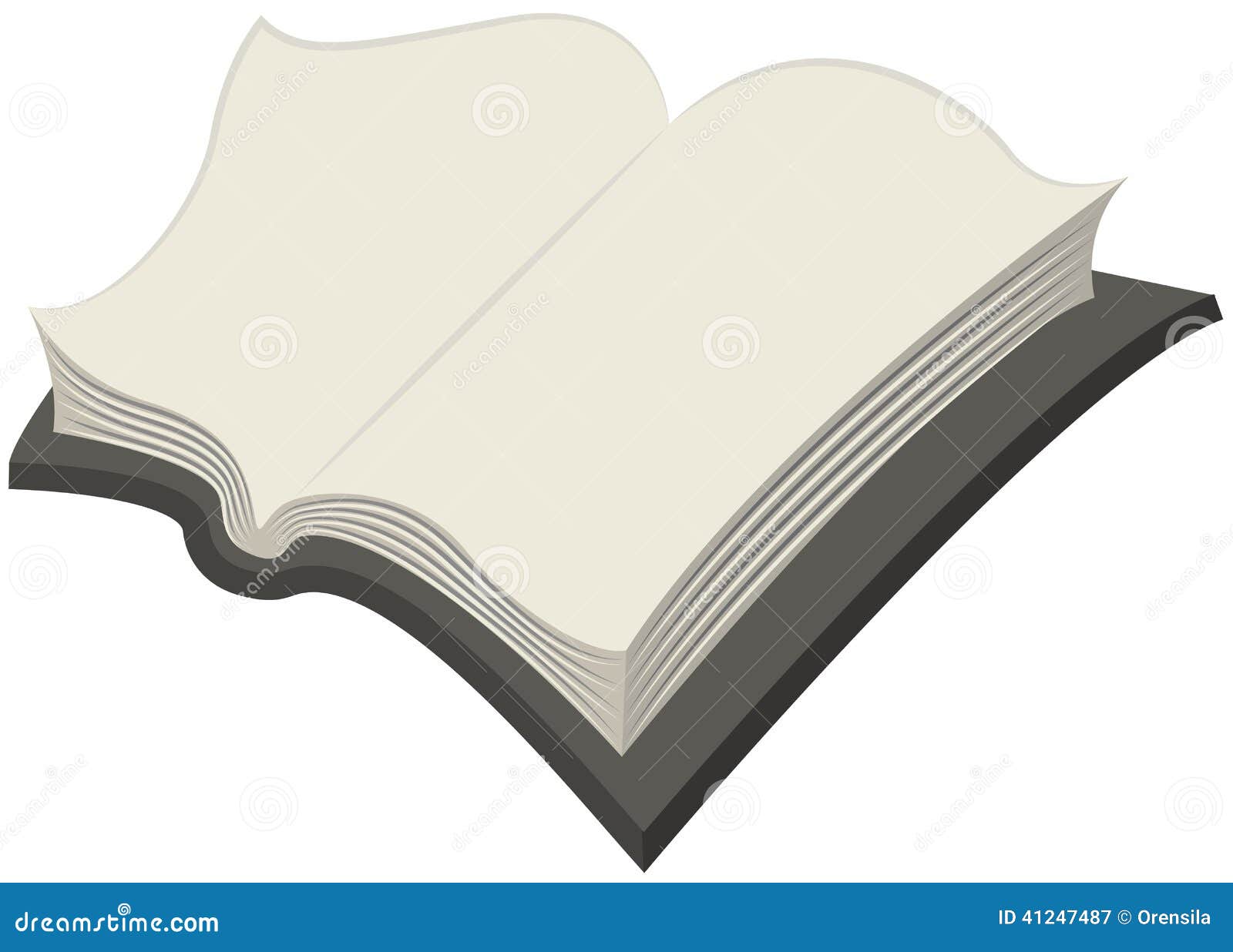 Blank open book stock vector. Illustration of copy, isolated - 41247487