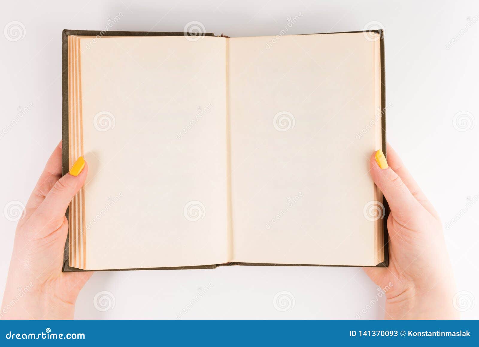 Blank Open Book Isolated, Top Front View. Brown Hardcover Stock Image ... Blank Open Book Isolated, Top Front View. Brown Hardcover Stock Image ...