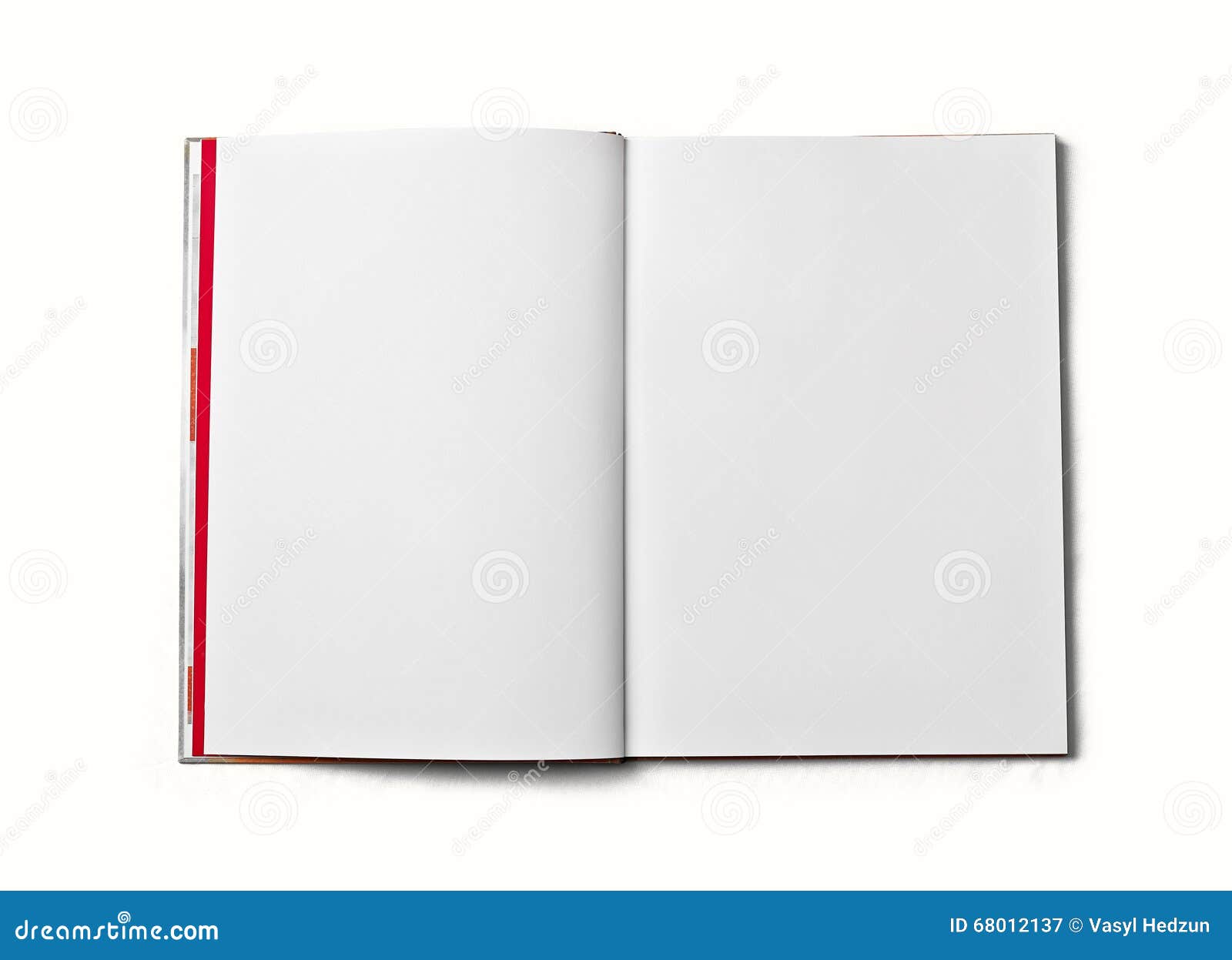 Blank Open Book Isolated on White Background. Front View Stock Image ...